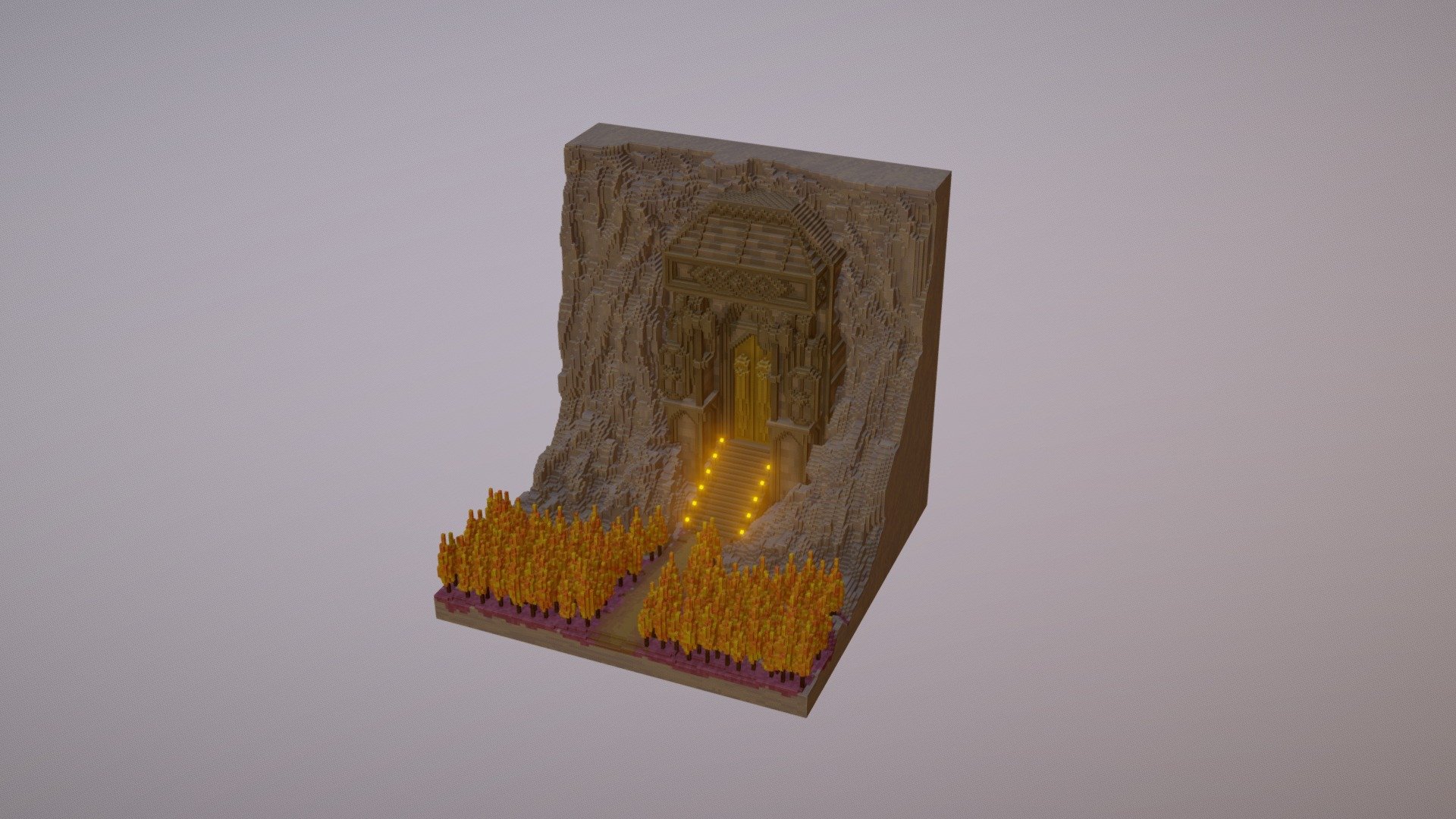 Dwarven Gate - Voxel model - Download Free 3D model by HalfBreath ...
