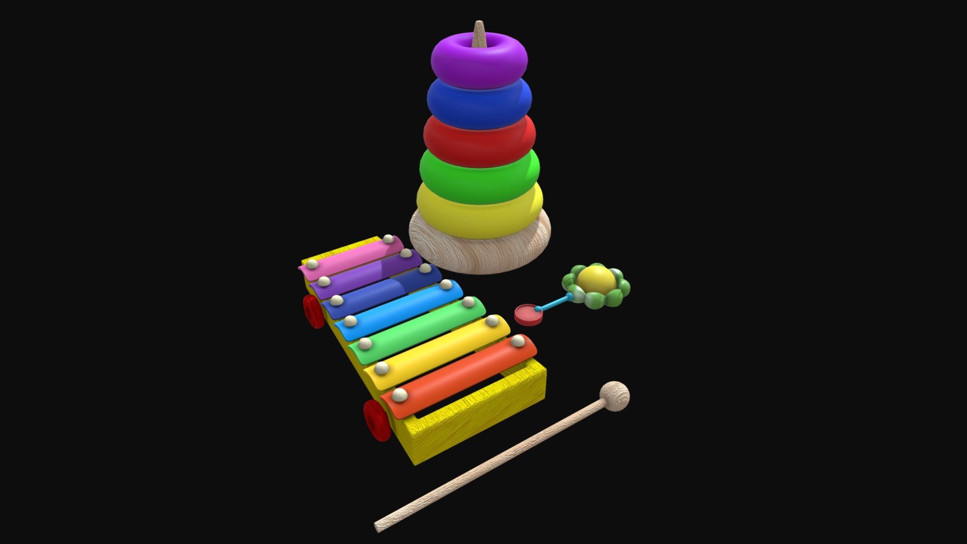 baby toys - Buy Royalty Free 3D model by local.yany [1a15ca7 ...