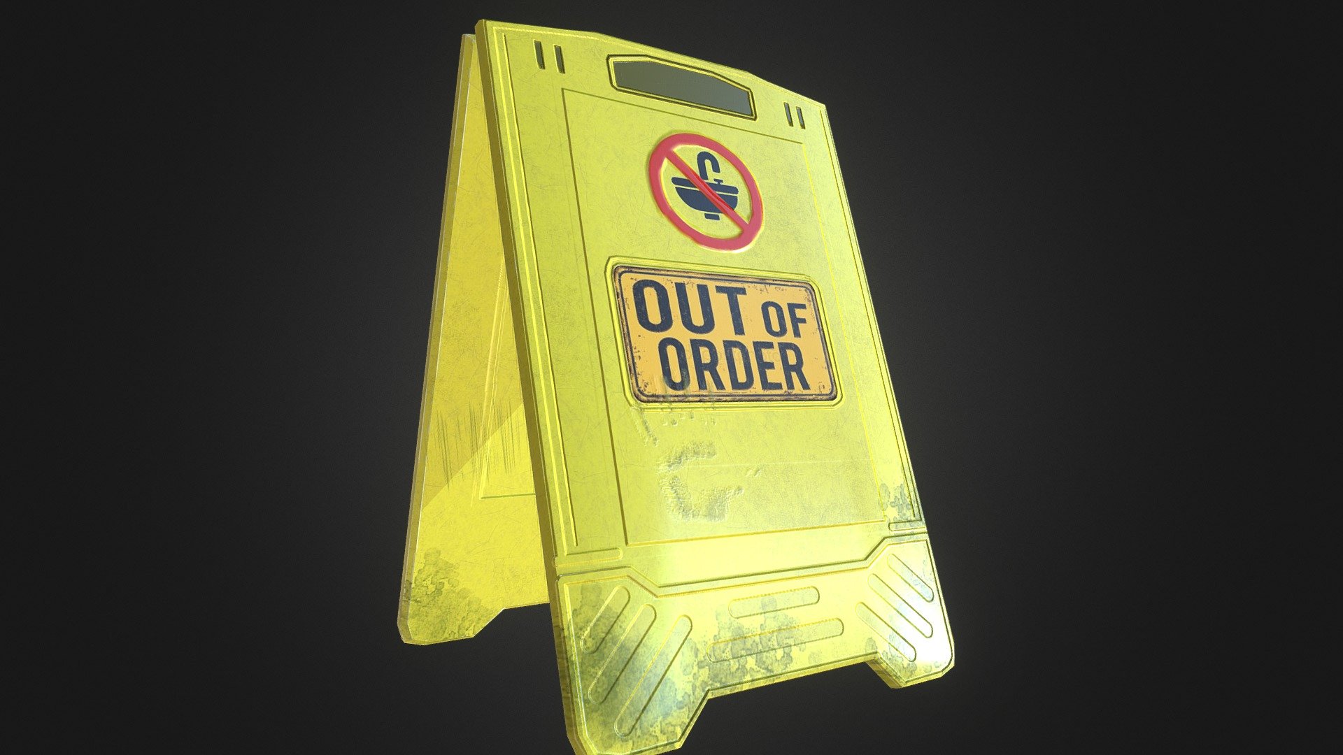 Warning Panel - Download Free 3D model by Loïc (@loichuet1) [1a15ec7 ...