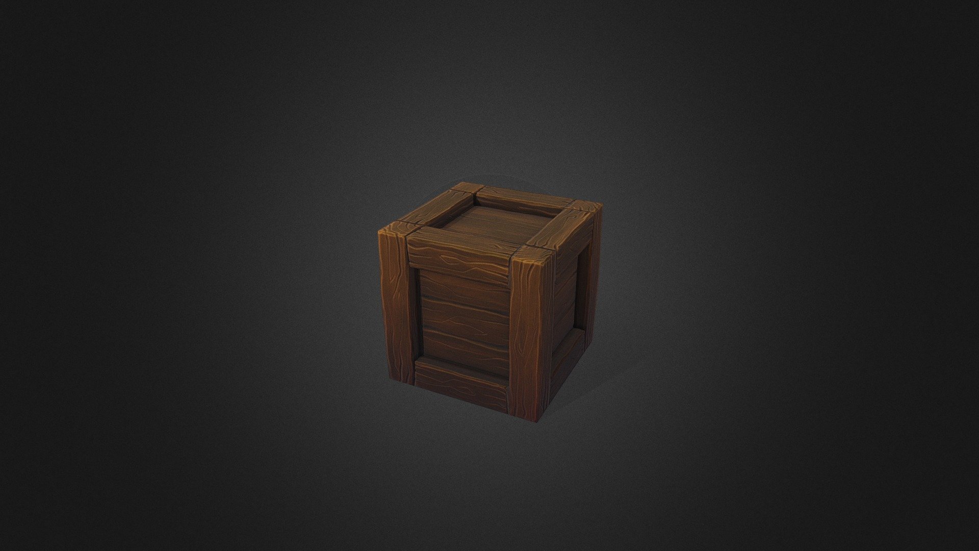 Stylized Low-poly Wood Crate - Download Free 3D model by Rocco ...