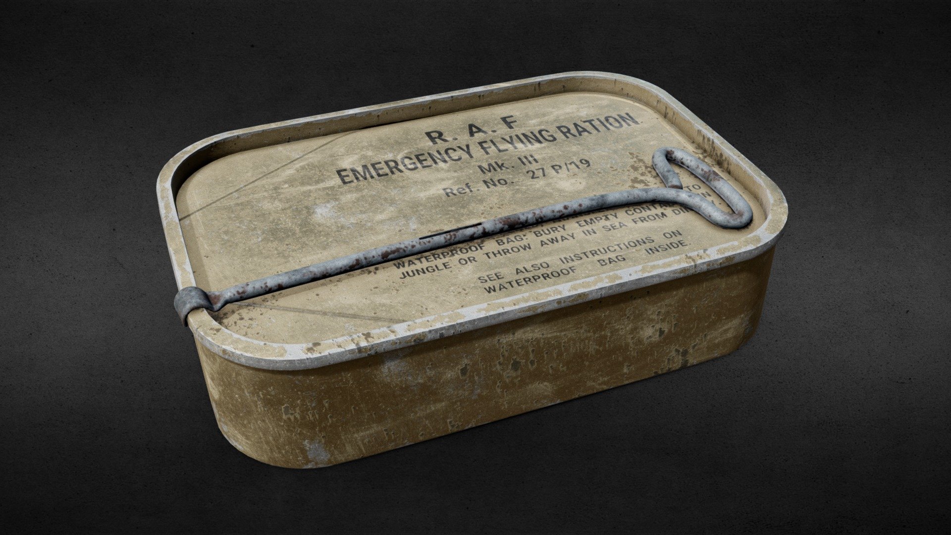 WW2 RAF Emergency Ration - Download Free 3D model by Richard Speight ...