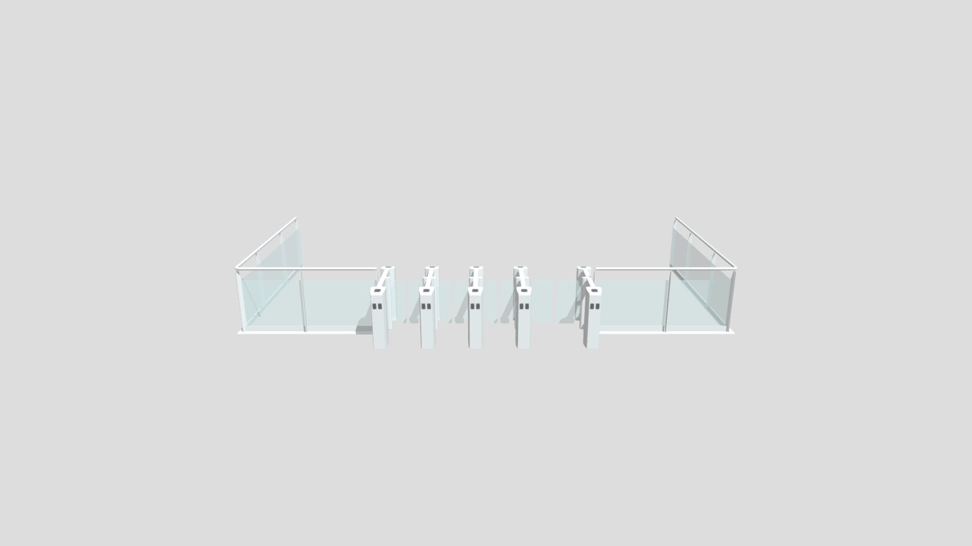 KreatiViz 3D Access Control Gates / Barriers - Download Free 3D model ...