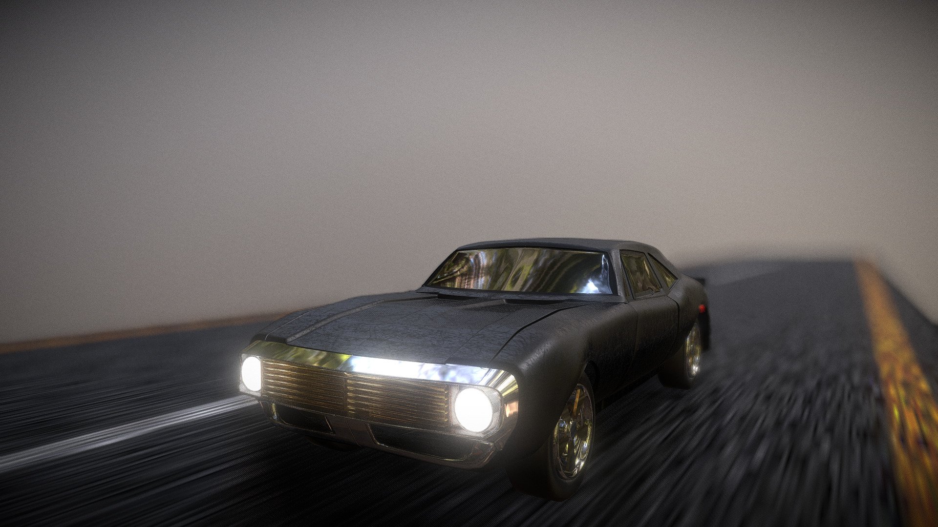 Muscle Car - Download Free 3D model by bhagath2005 [1a1d2c2] - Sketchfab