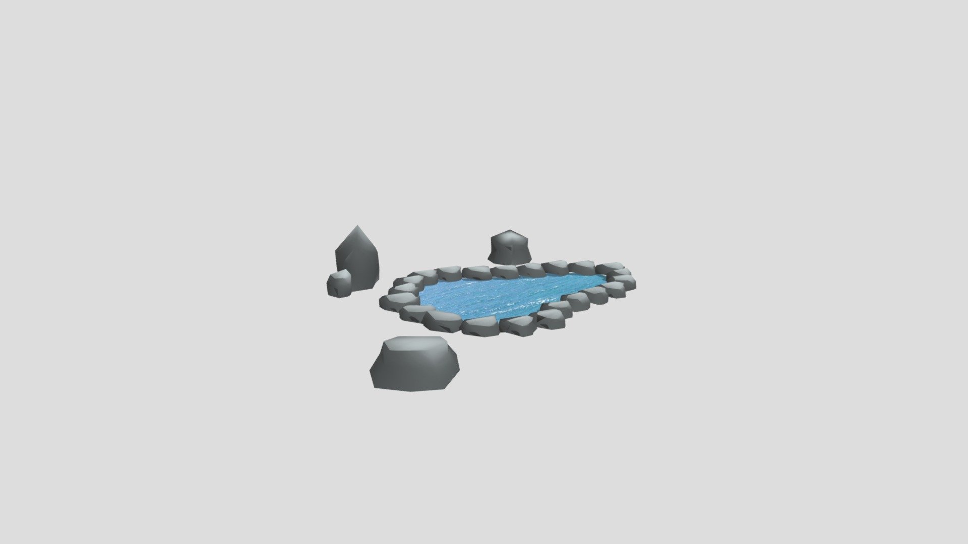 pond and stones - 3D model by Mian1u [1a1d72d] - Sketchfab