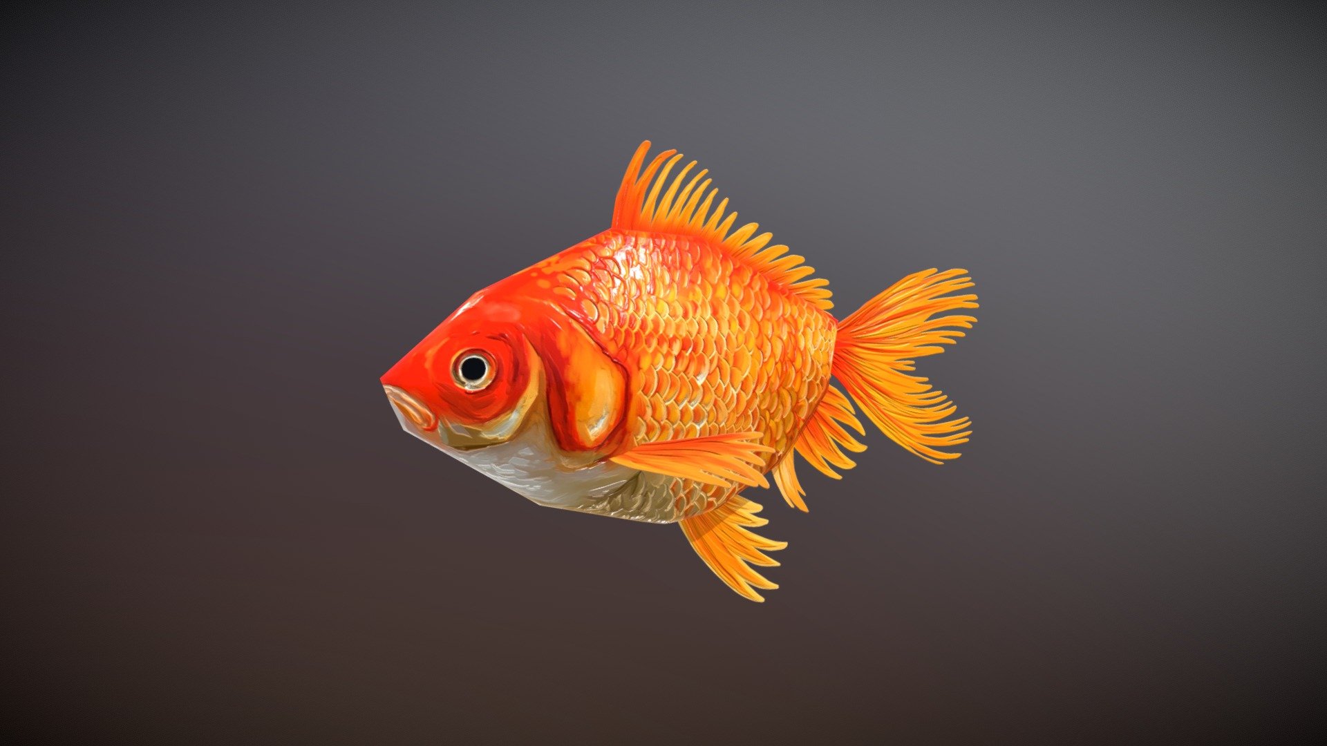 Handpainted Goldfish - 3D model by Miray Scheidel (@Miandray) [1a21cc2 ...