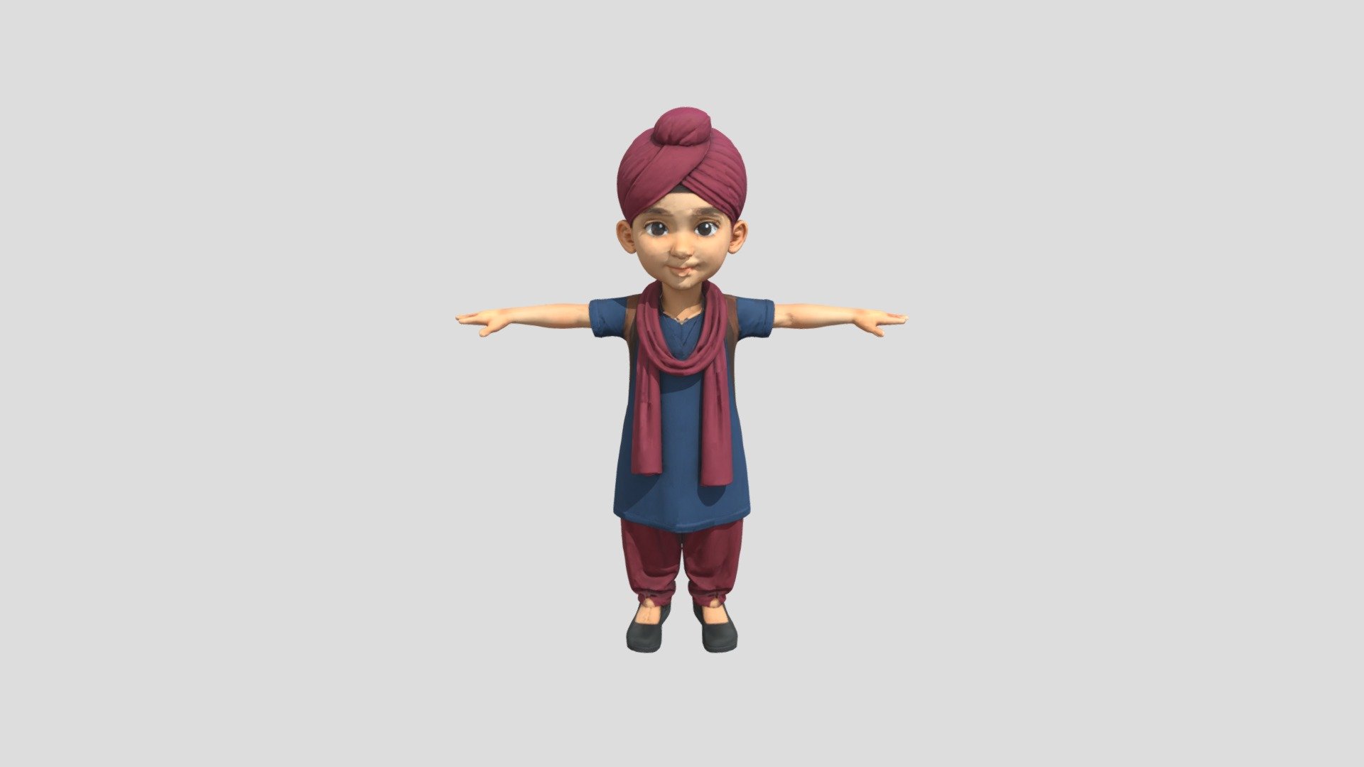 Young_ Indian_traditional_girl_punjabi - Download Free 3D model by ...