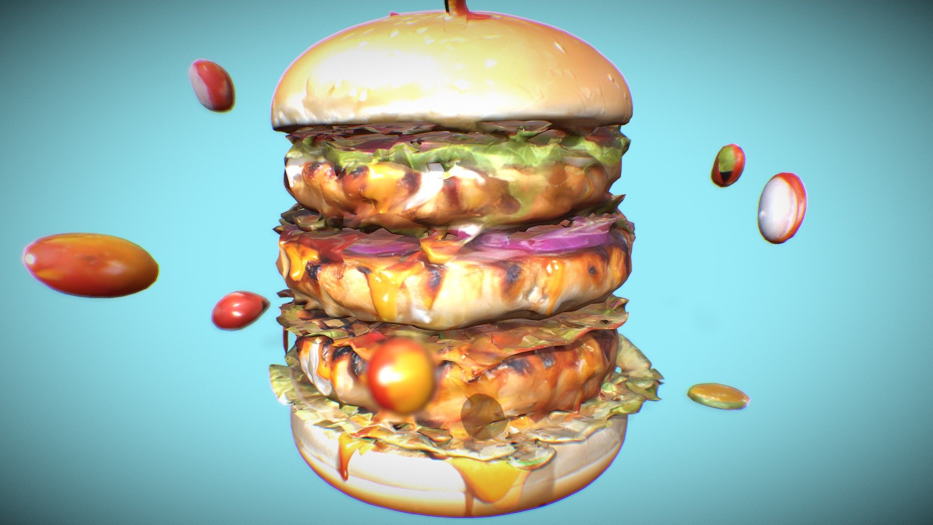 Chicken Burger - Buy Royalty Free 3D model by KamillaKraus [1a250b8 ...