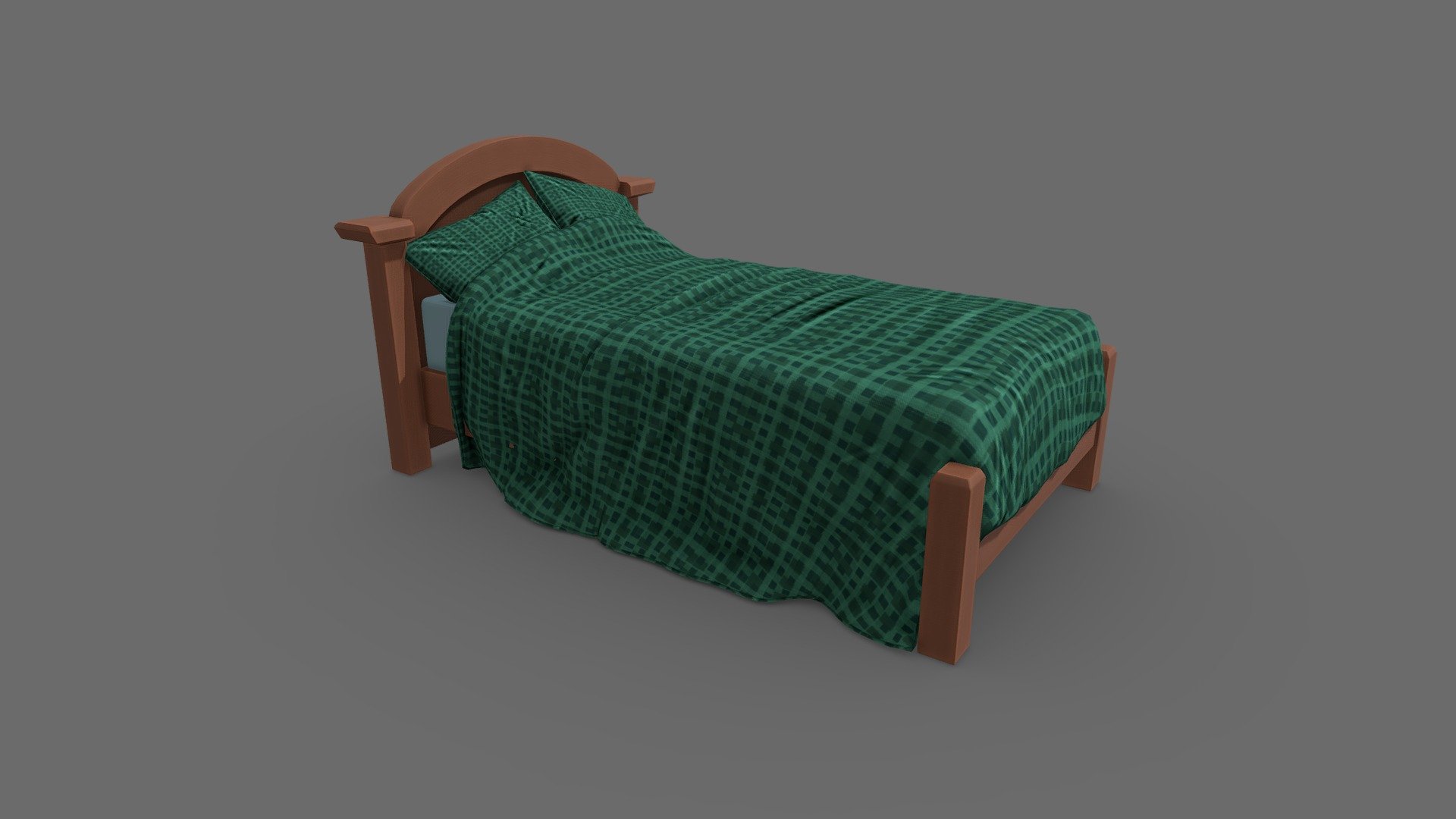 Cartoon Wood Bed - Buy Royalty Free 3D model by 3D Figures (@3DFigures ...