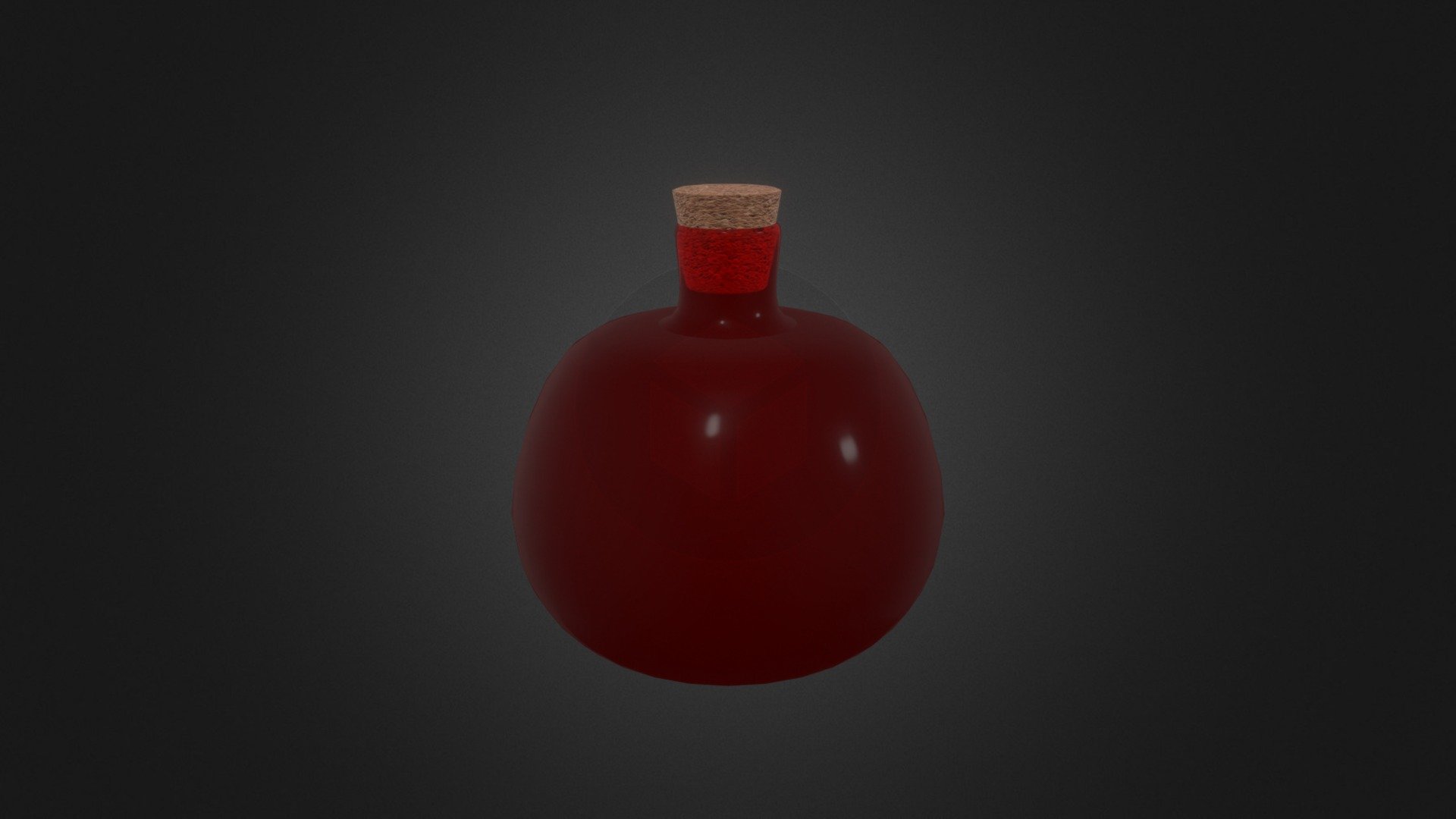Cork-A-Pot - Classic Low Poly MMO Health Potion - 3D model by Omnia ...
