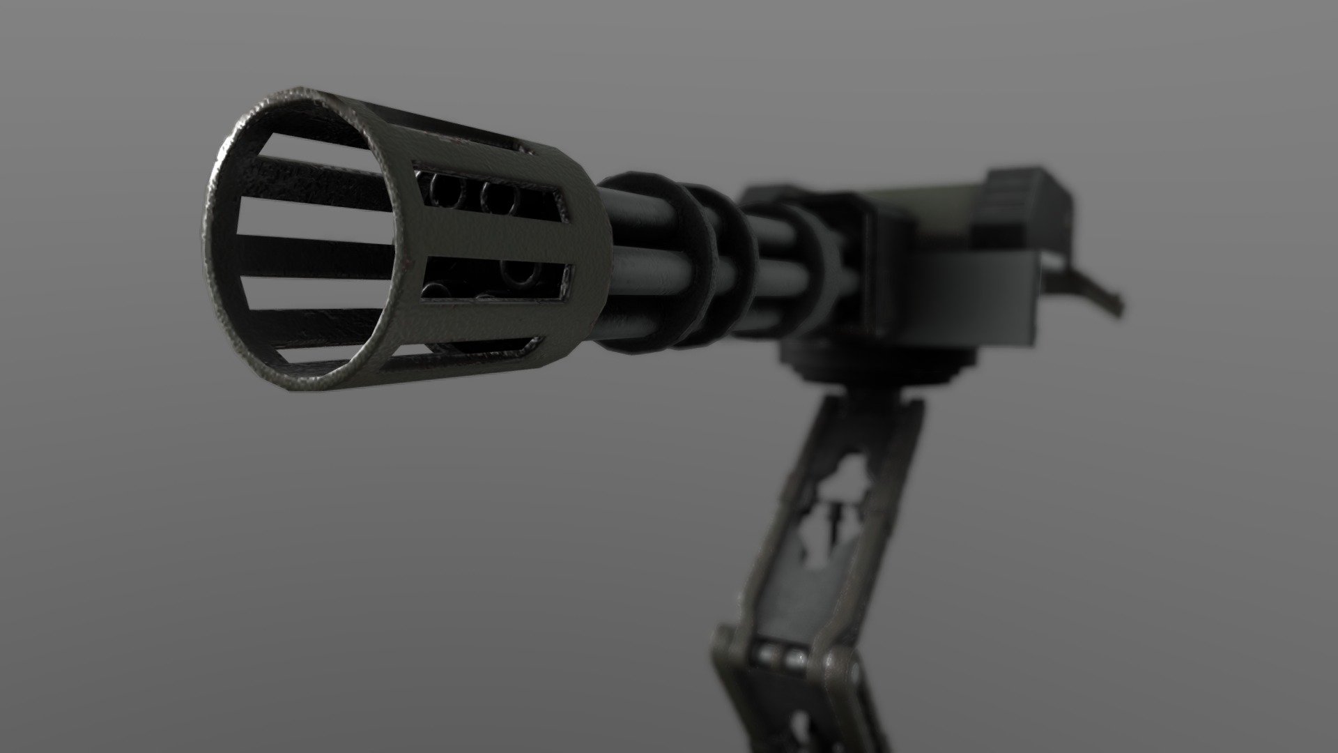 Turret Minigun - 3D model by Lenchx [1a29c4b] - Sketchfab
