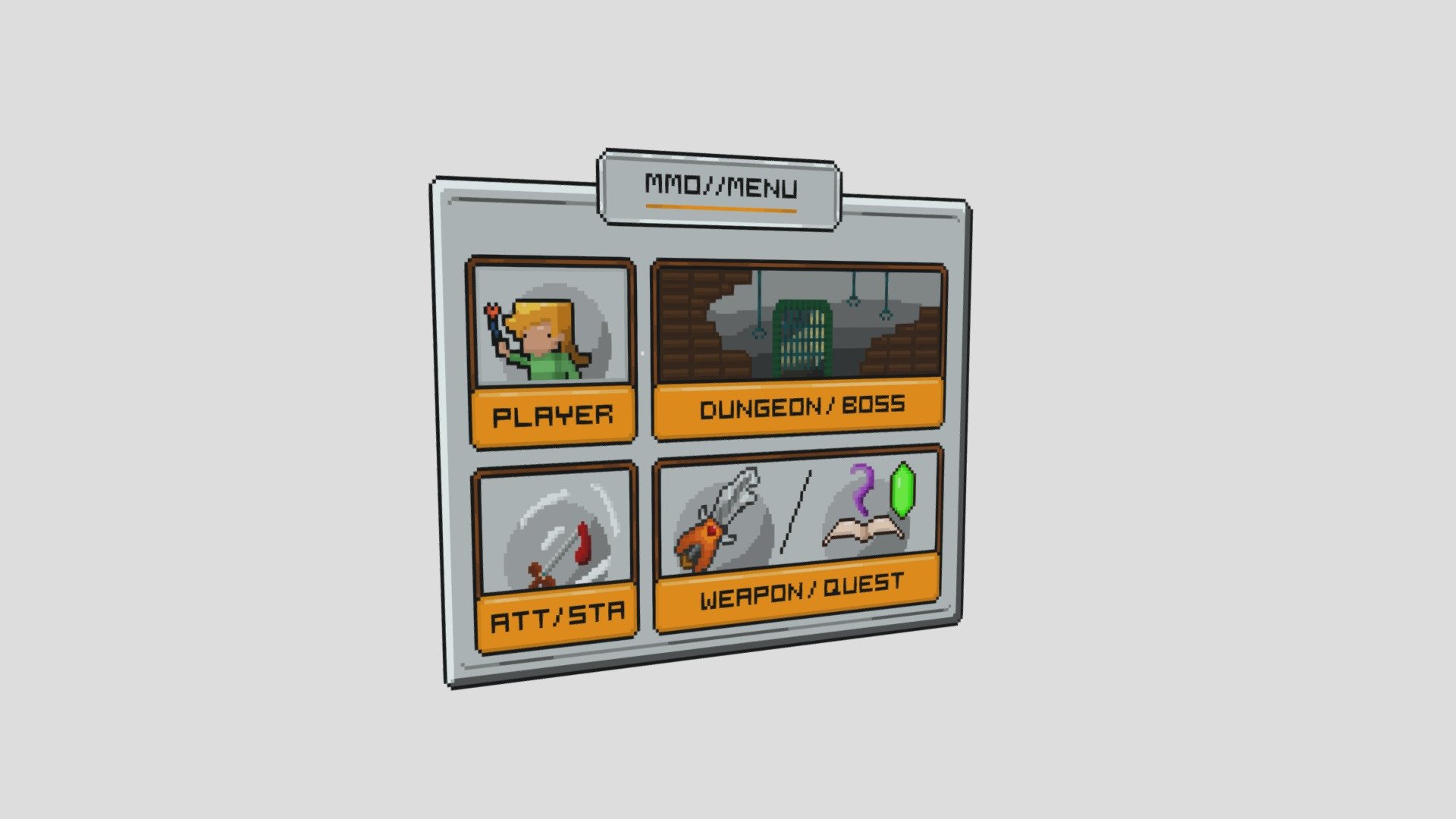 MMO Menu - 3D model by Padao [1a2c1d8] - Sketchfab