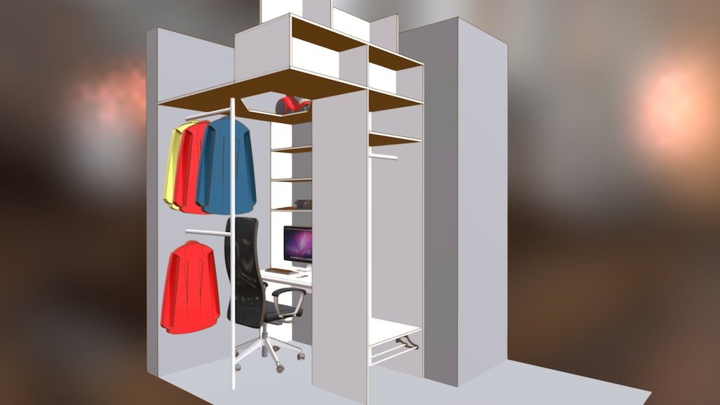Pavel checkroom - Download Free 3D model by utemix [1a2e01b] - Sketchfab