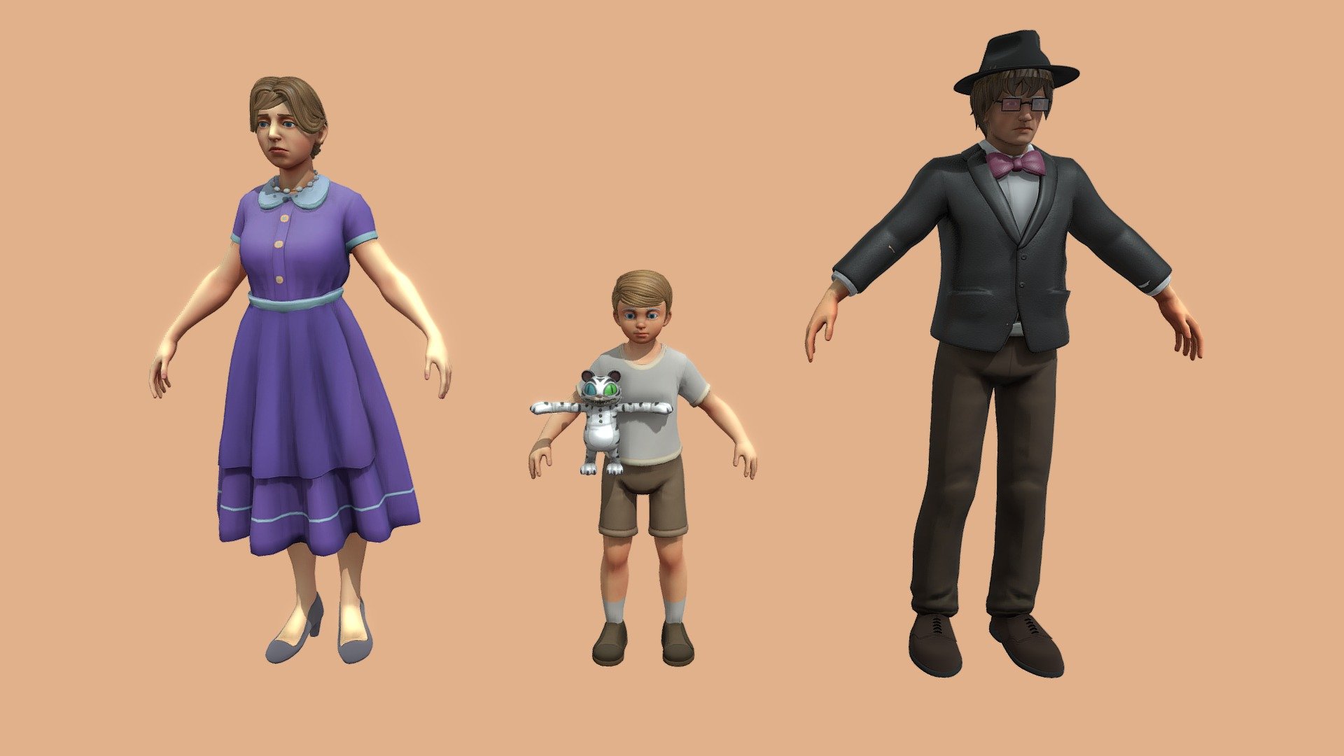 Fnaf SOTM Edwin, Fiona, & David Murray - Download Free 3D model by ...
