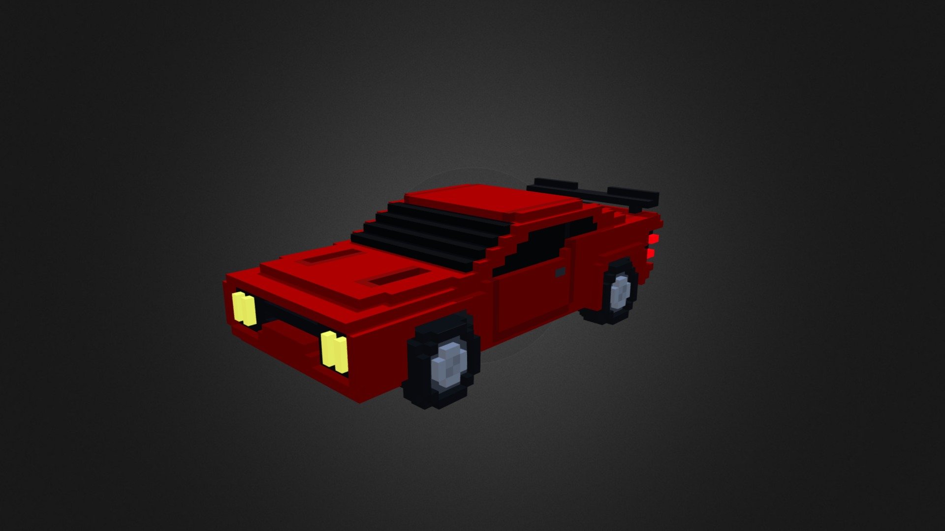 Voxel Sports Car - 3D model by B_Y3LL0W [1a30396] - Sketchfab