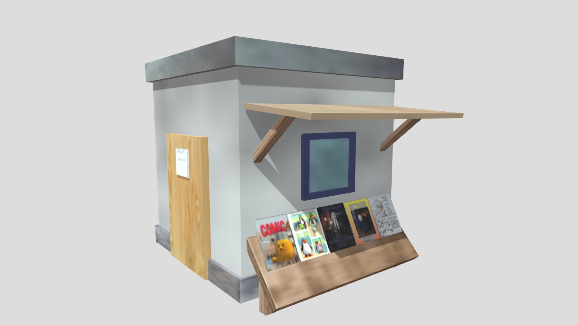 Comics kiosk PS1 style - Download Free 3D model by kreyt8042 [1a322d0] - Sketchfab
