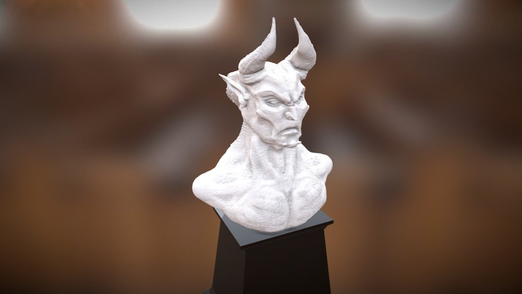 Sculptris Demon Bust - 3D model by chuckleone [1a3ad0e] - Sketchfab