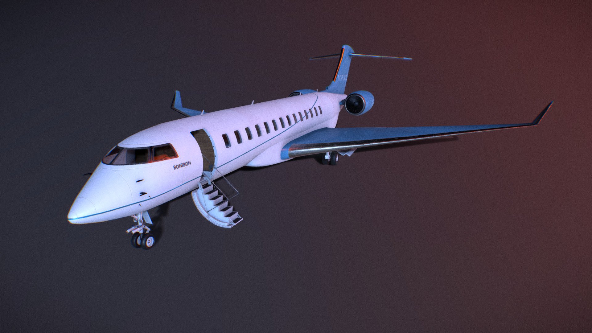 Bombardier Global 7500 (with half interior) - 3D model by cankut ...