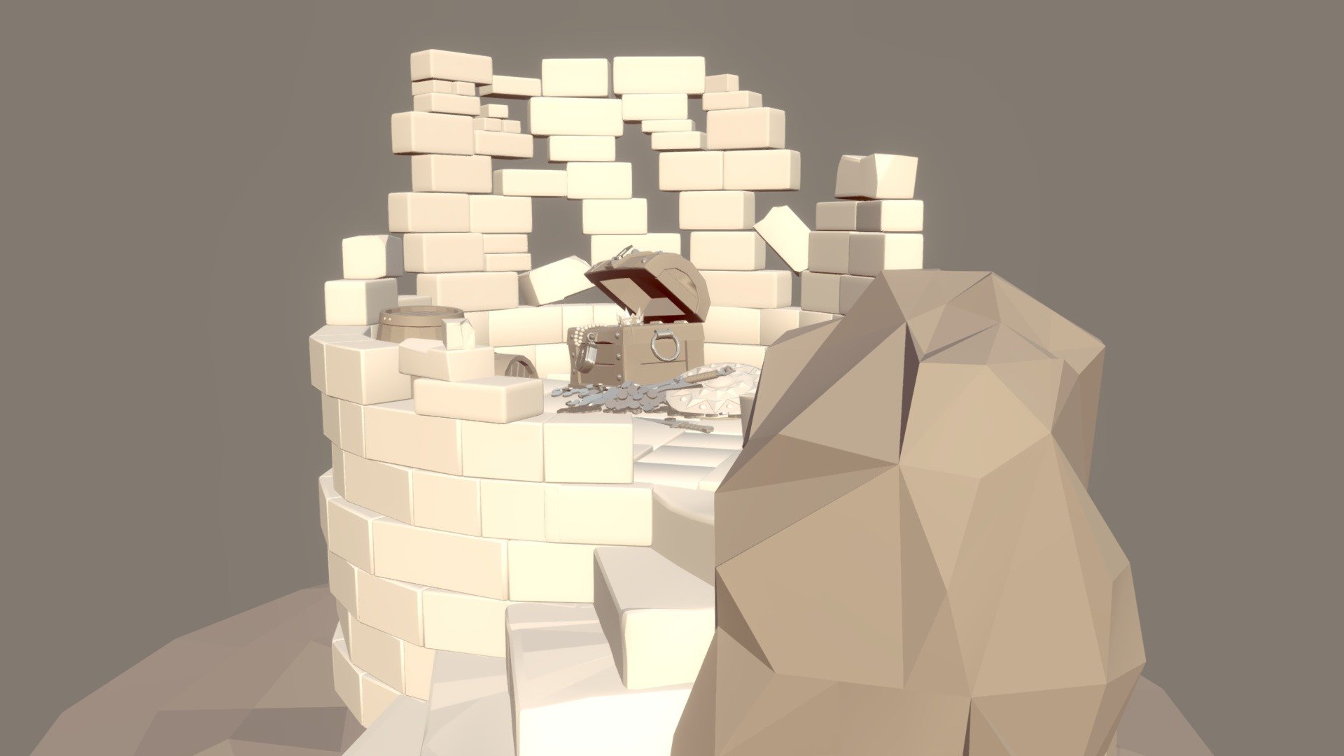 Hidden treasure scene - 3D model by armiruna (@bluecigarettes) [1a443cd ...
