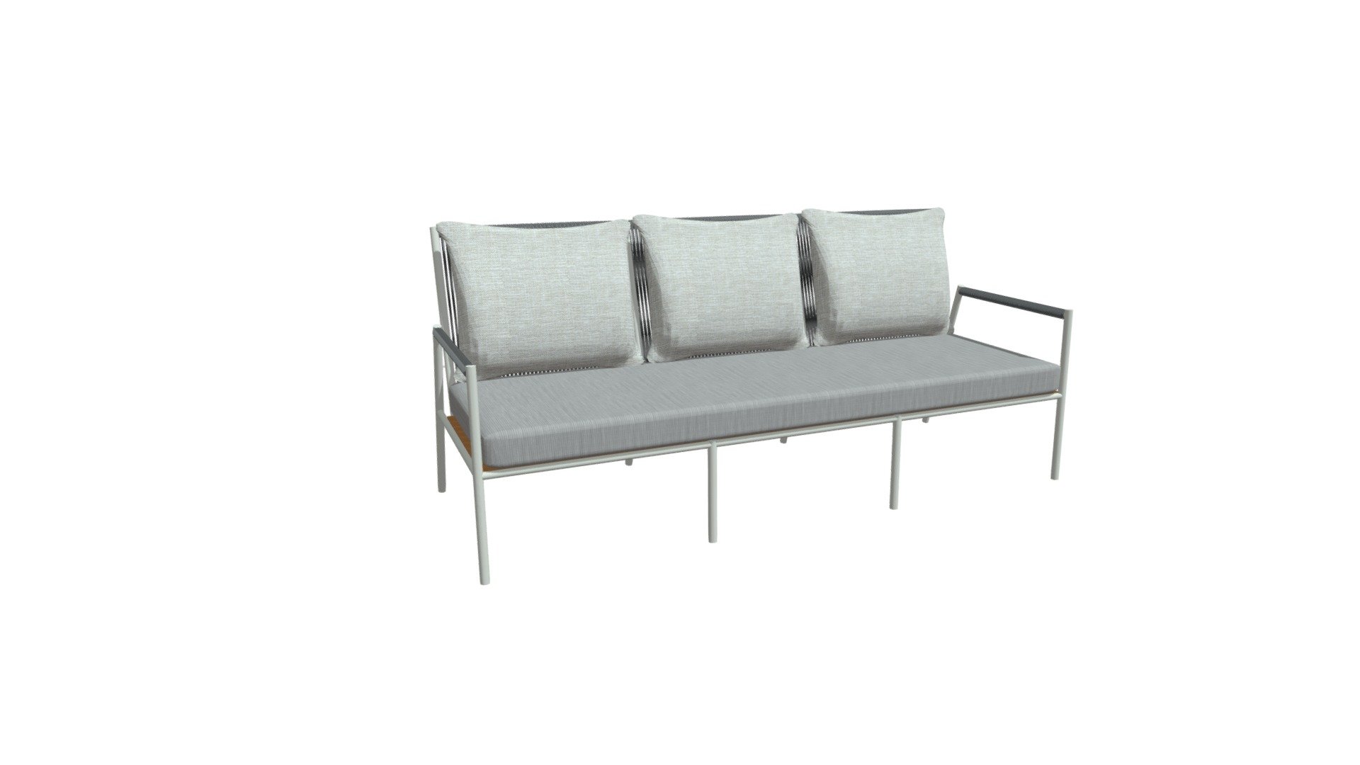 SOFA BORA BORA 3 LUGARES TIDELLI AGAVE CASA - Download Free 3D model by ...
