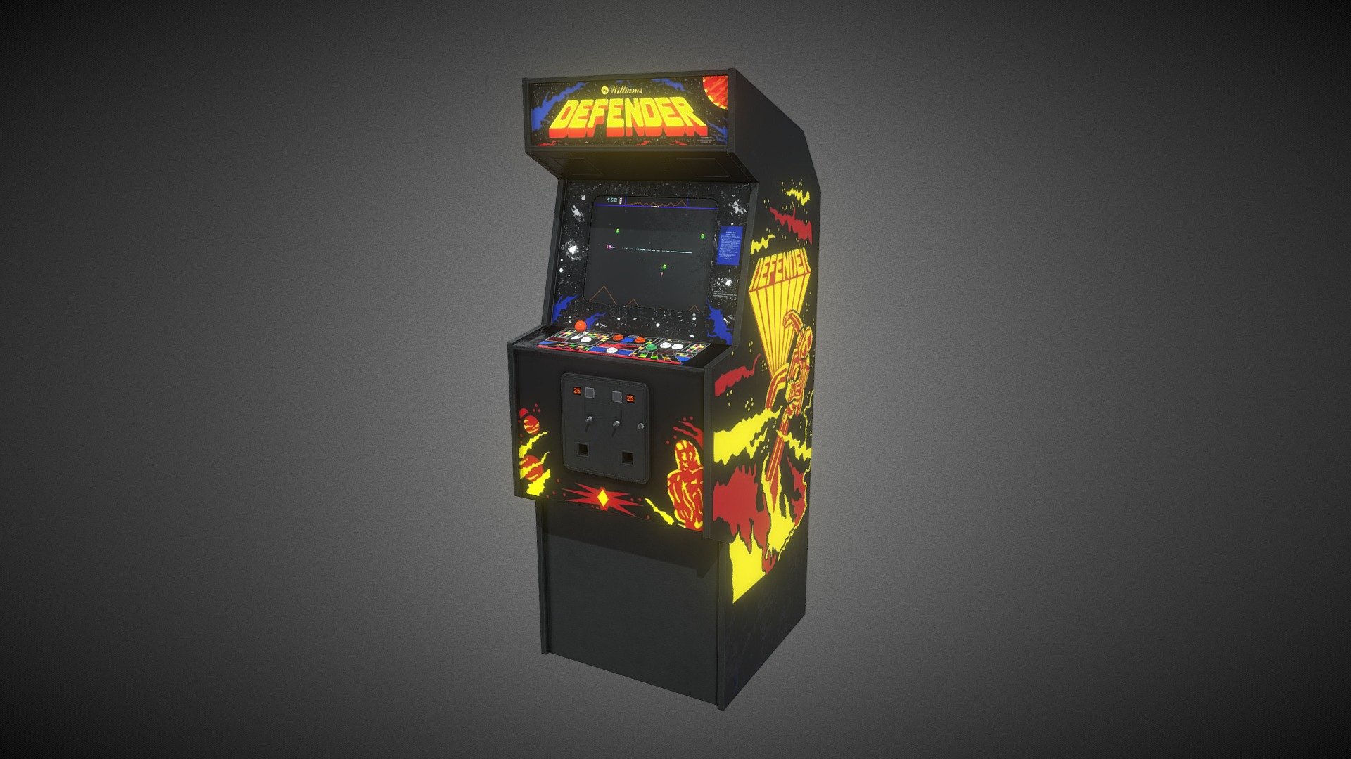 Arcade Defender - Buy Royalty Free 3D model by Guillaume Atif ...