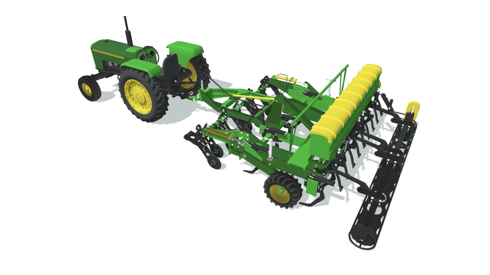 Disc Harrow with Tractor - Buy Royalty Free 3D model by 3DHorse ...