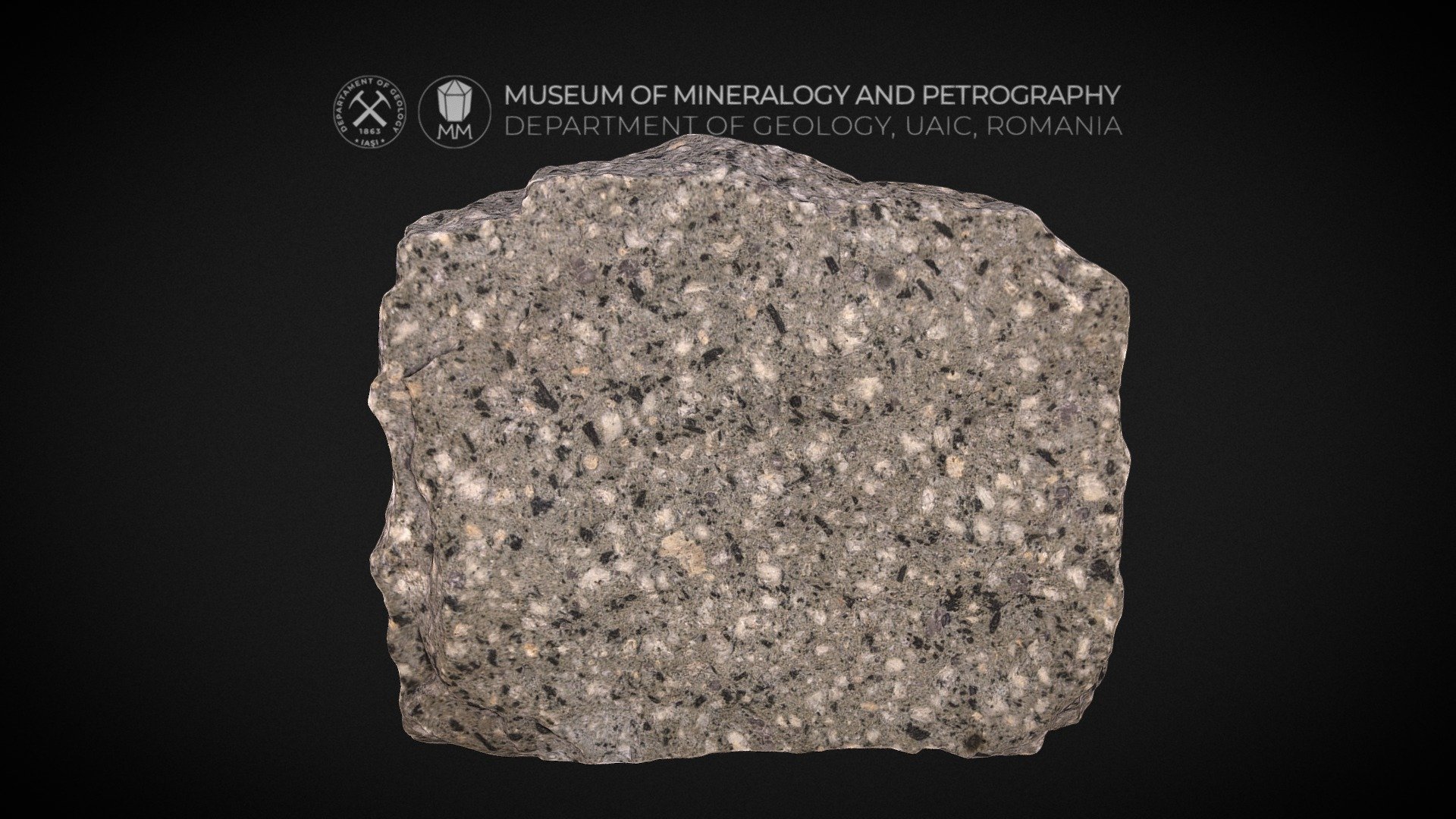 Dacite (igneous rock), Romania - 3D model by Museum of Mineralogy and ...