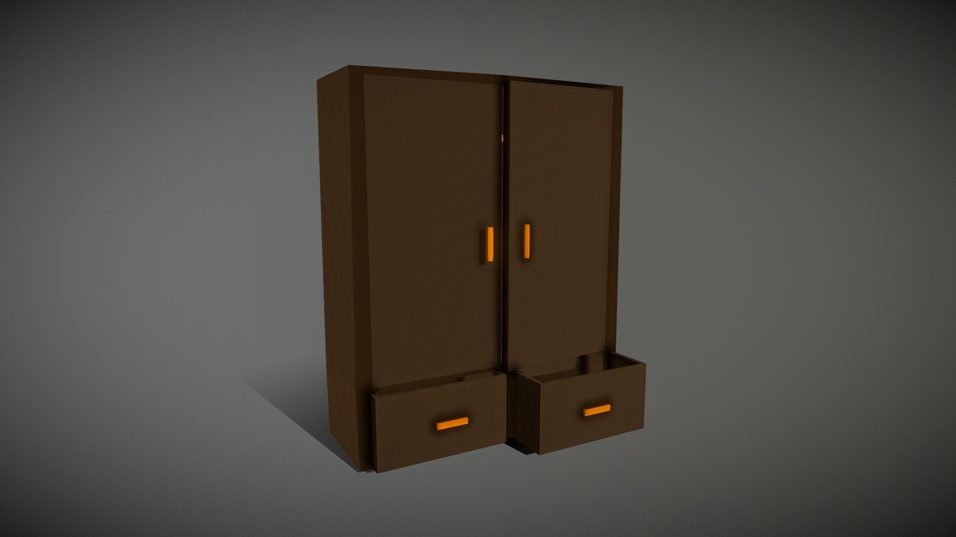 Lowpoly Wardrobe - Download Free 3D model by AspectStudios ...