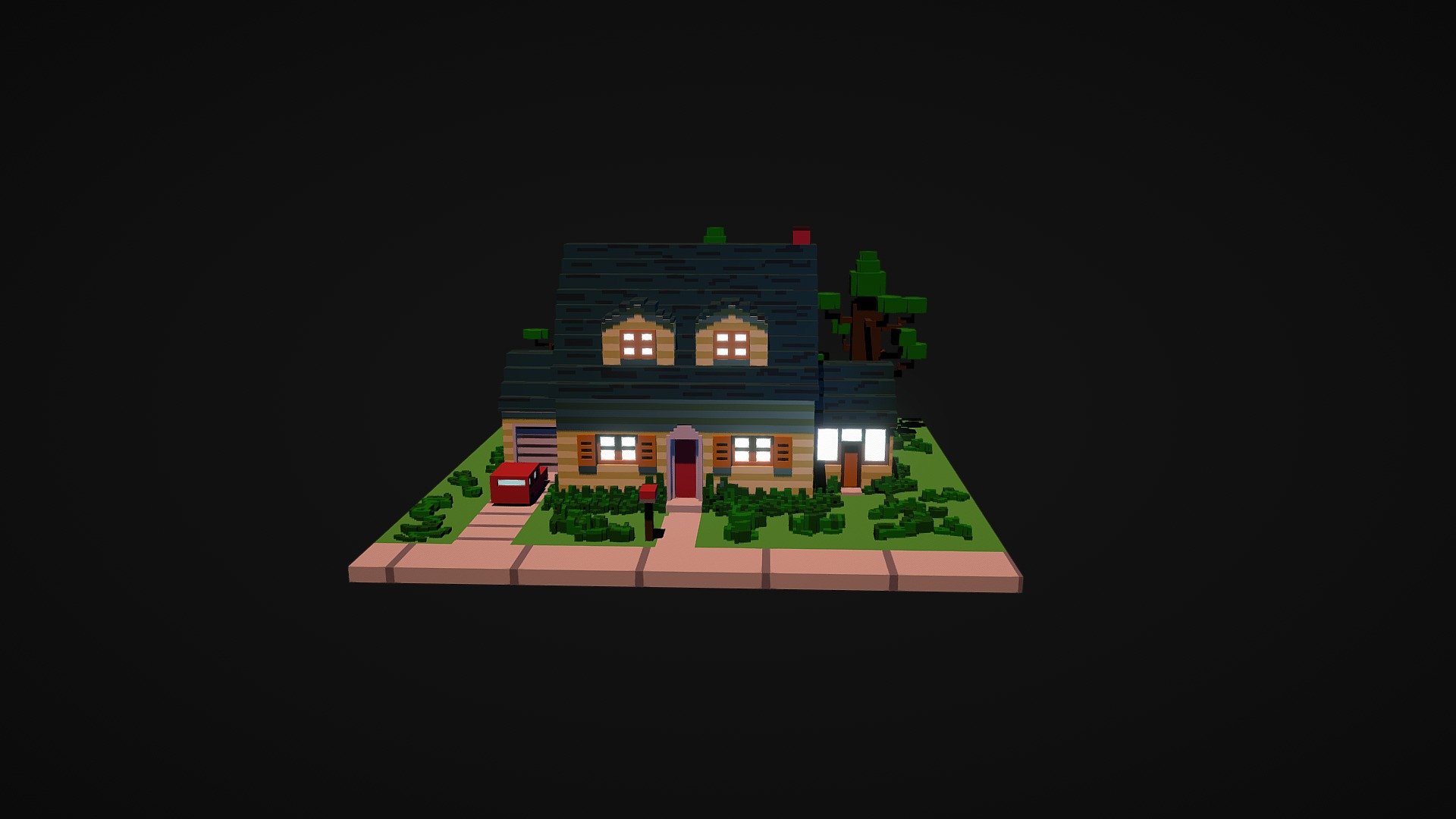 house voxel_voxel - 3D model by s29918 [1a57b7f] - Sketchfab