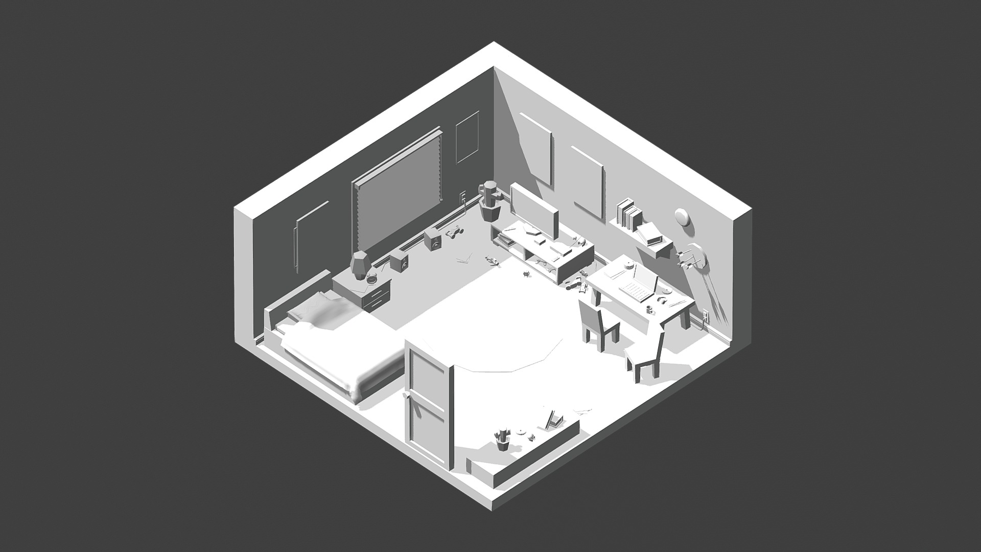 Isometric Room - 3D model by dumiarts (@dragosdumi) [1a5924c] - Sketchfab