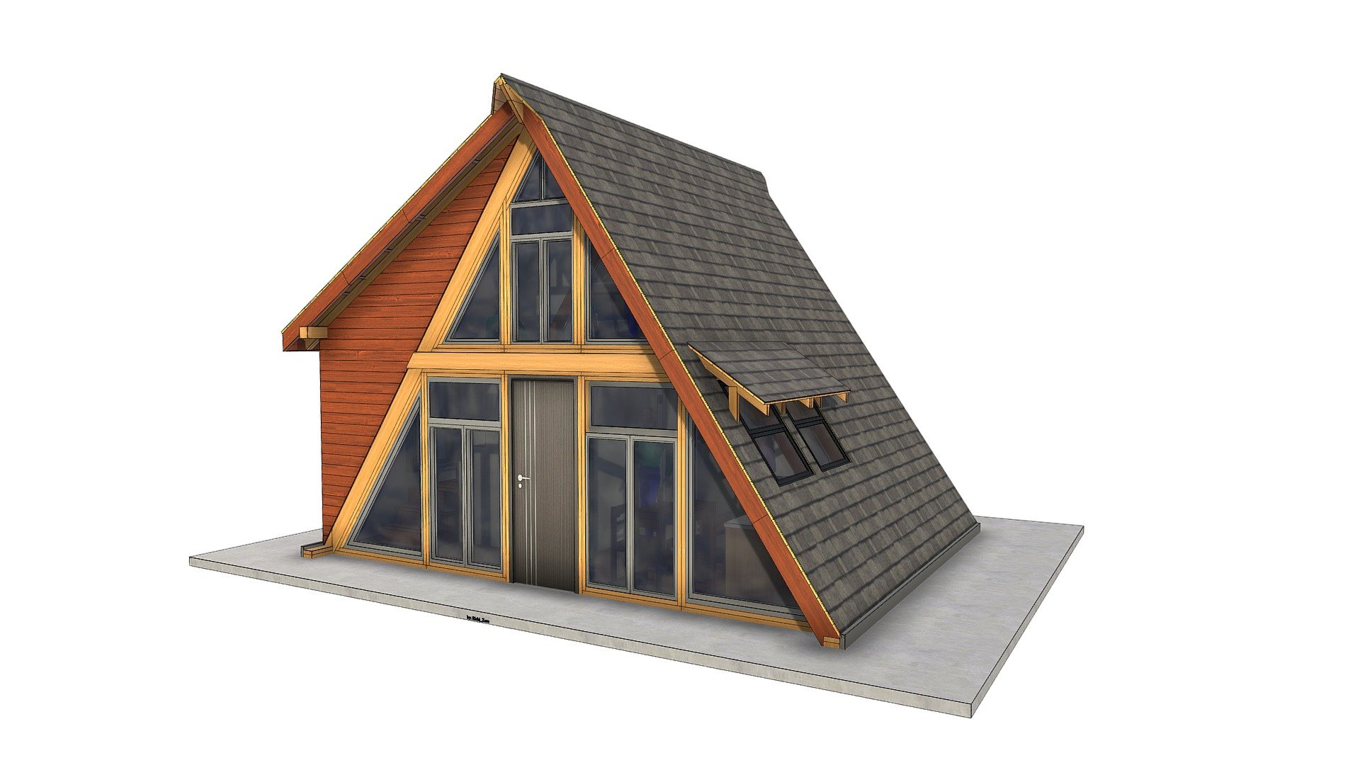 A-Richie Cabin 18 ft L x 22 ft W - 3D model by Forever Redwood [1a59c29] - Sketchfab
