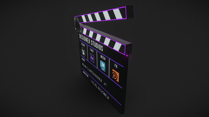 Clapperboard 3D models - Sketchfab