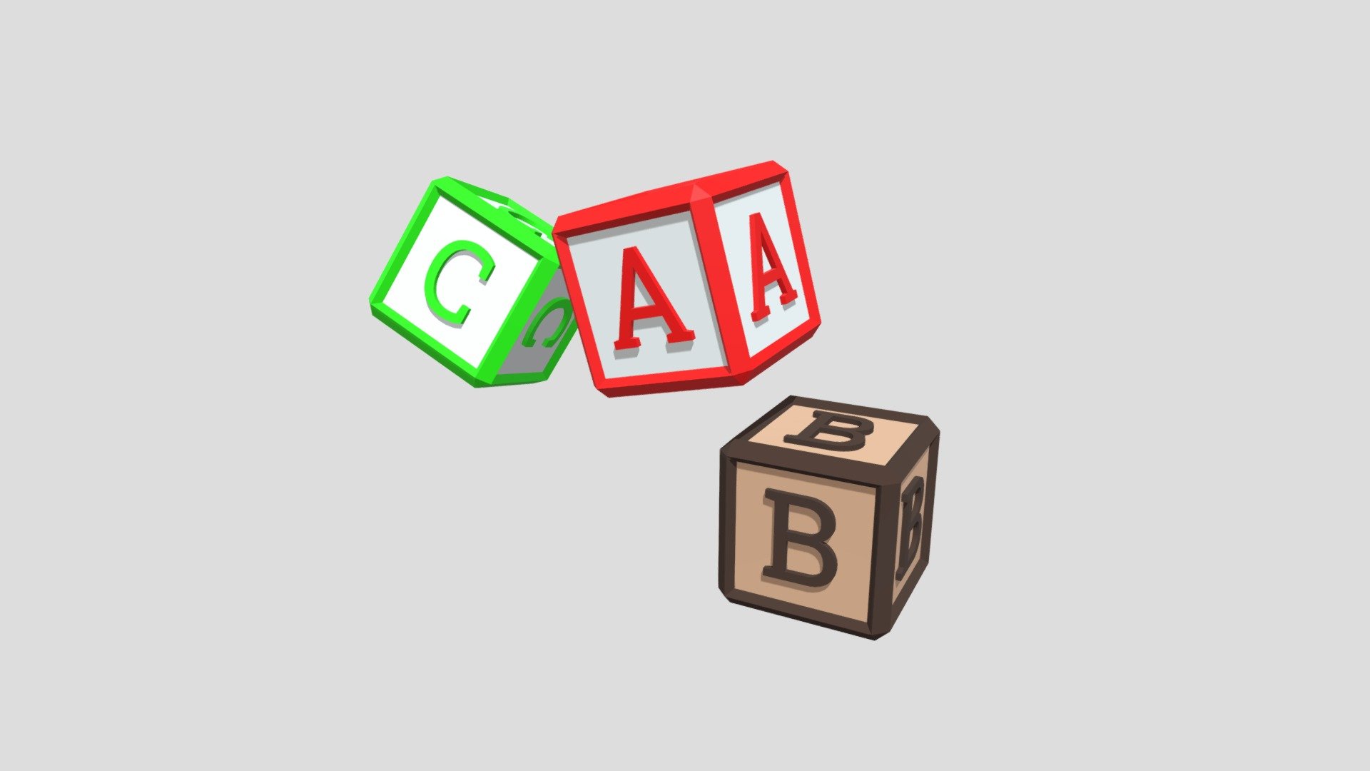 Letter Blocks - 3D model by maliabz [1a652d4] - Sketchfab