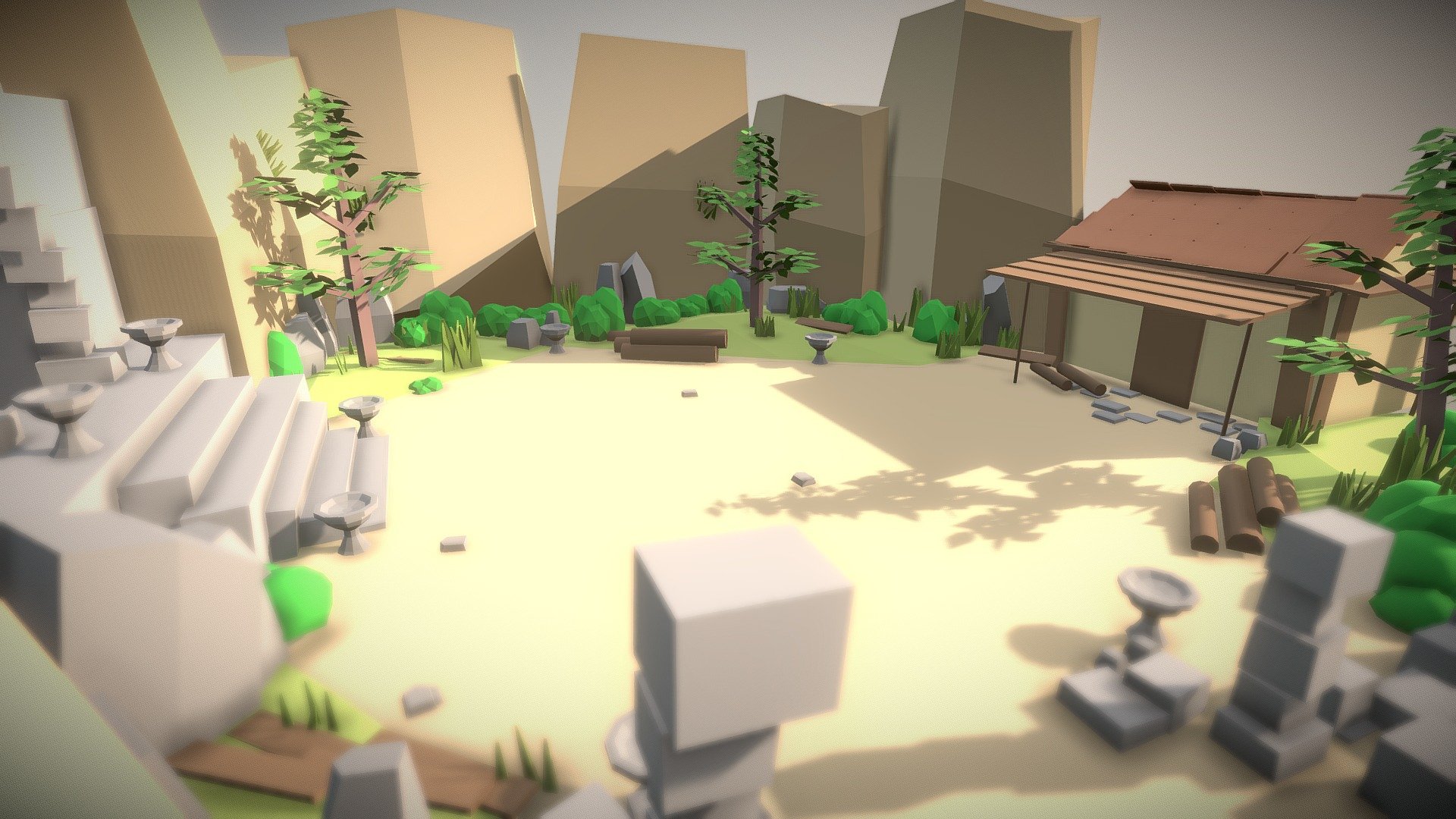 Game Level Scene 02 - Buy Royalty Free 3D model by Vighnesh Naidu ...