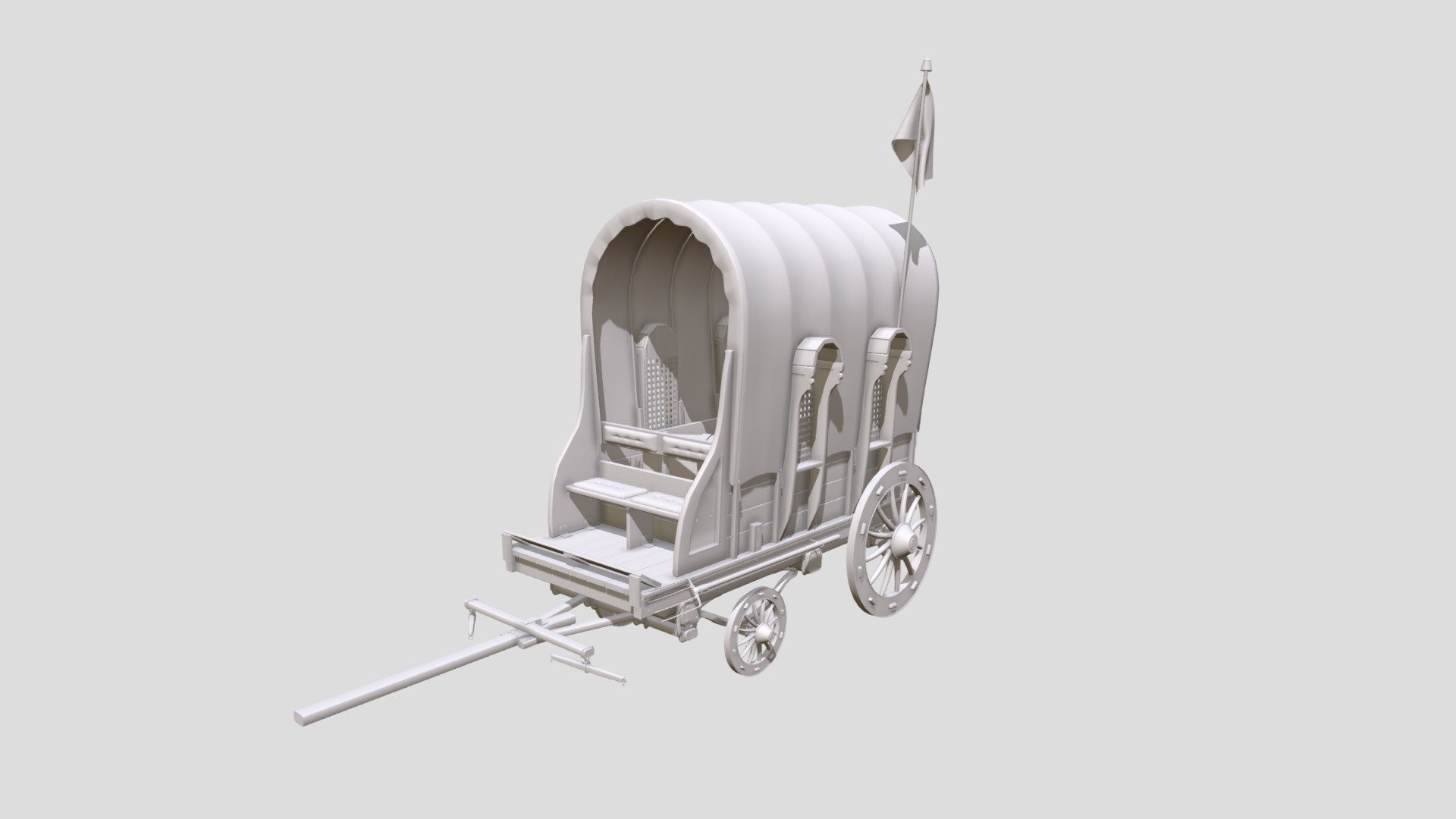 Medieval Carriage - 3D model by felixlc [1a690d7] - Sketchfab