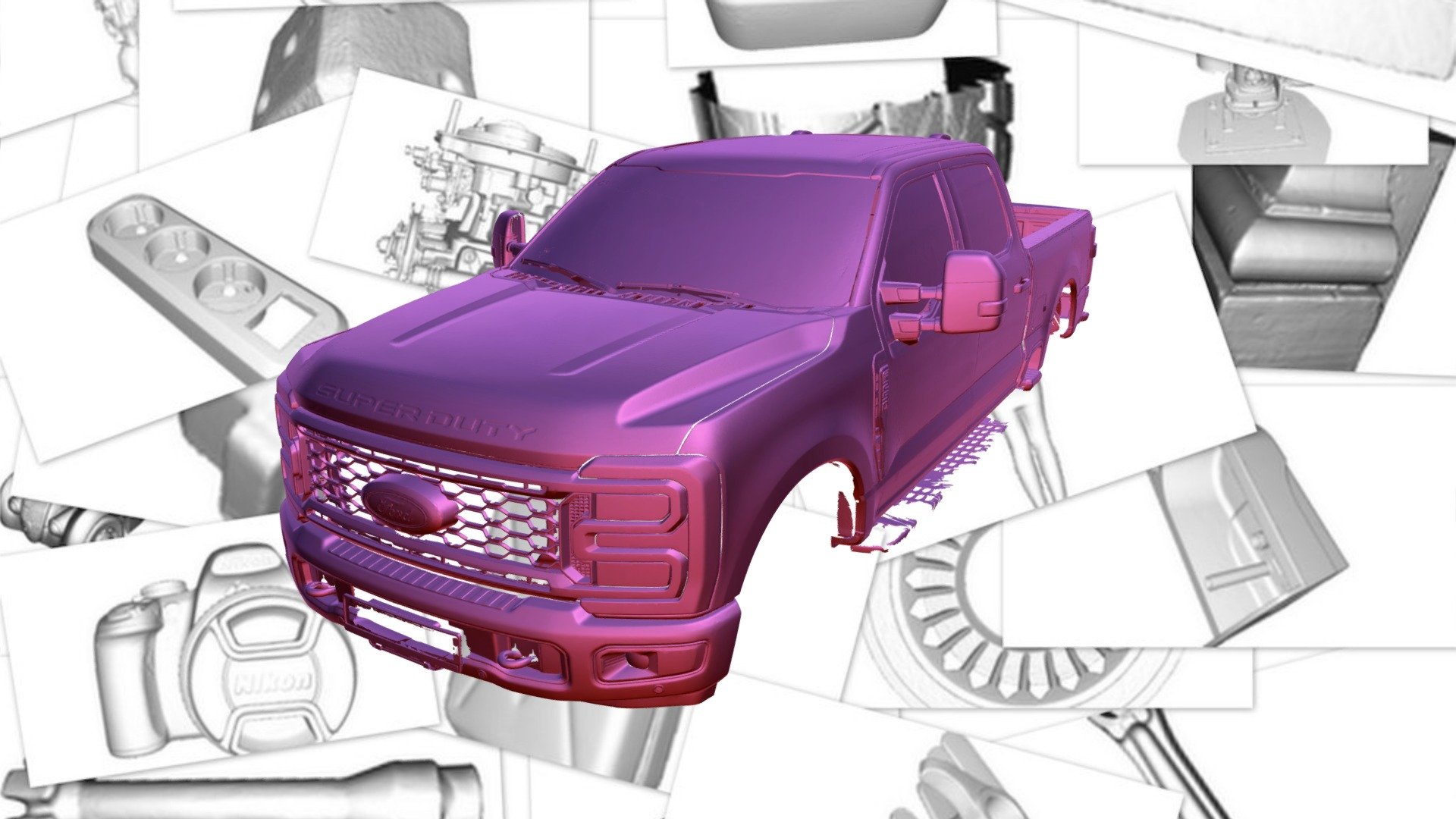 Ford F250 Super Duty 2023 3d scan data - 3D model by CAD-LAB ...