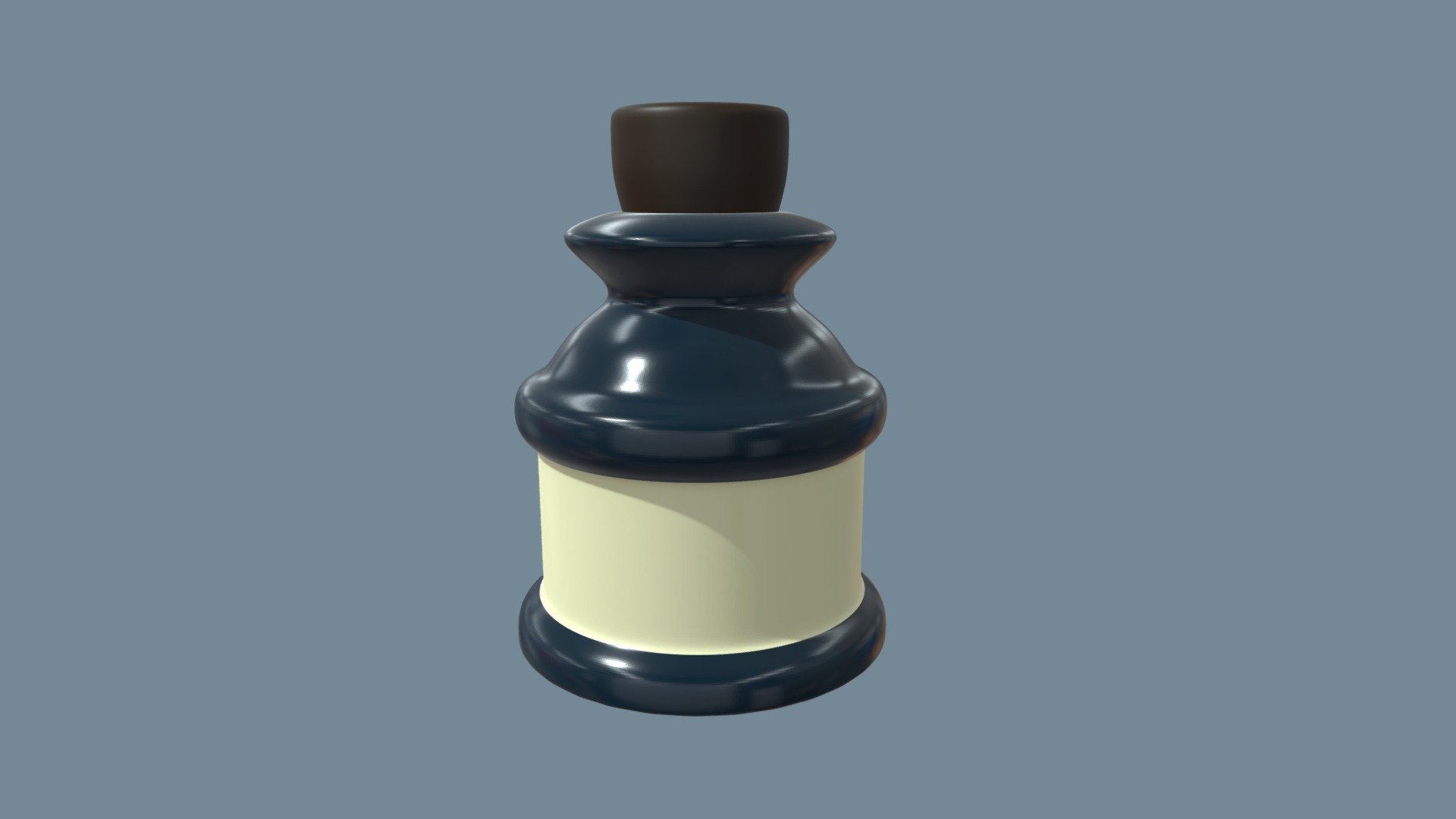 Ink flask - Download Free 3D model by Citron Vert (@citron.vert ...