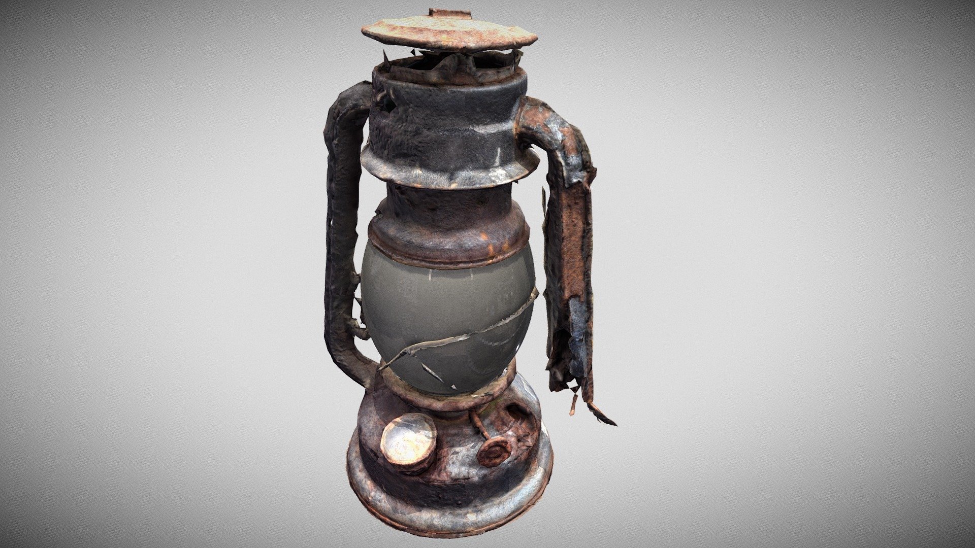 Rusty Old Lantern , Low Polygon - 3D model by Uriel86 [1a706a3] - Sketchfab