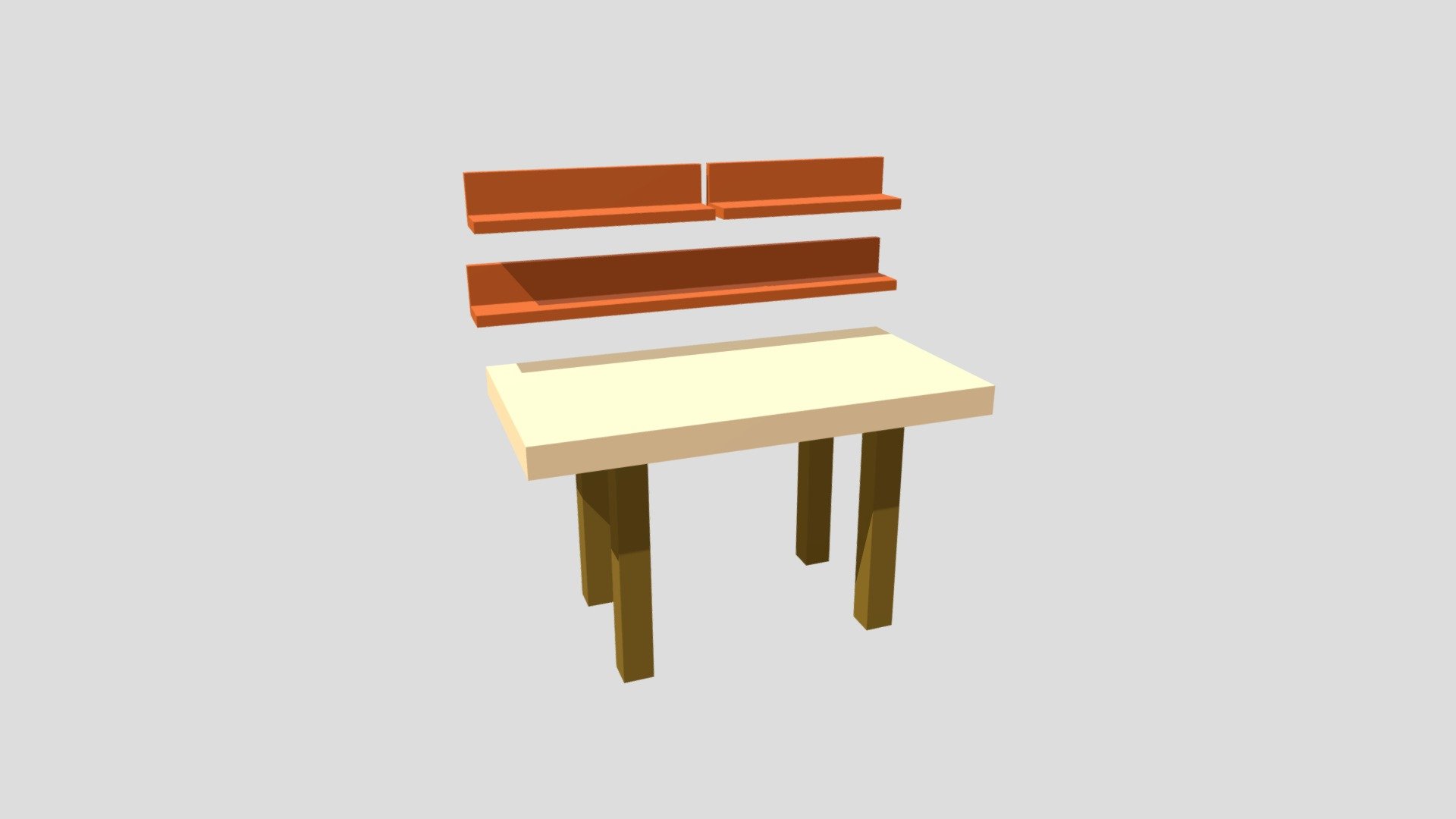 Desk shelf scene - Download Free 3D model by anfang (@A_void) [1a718bd ...