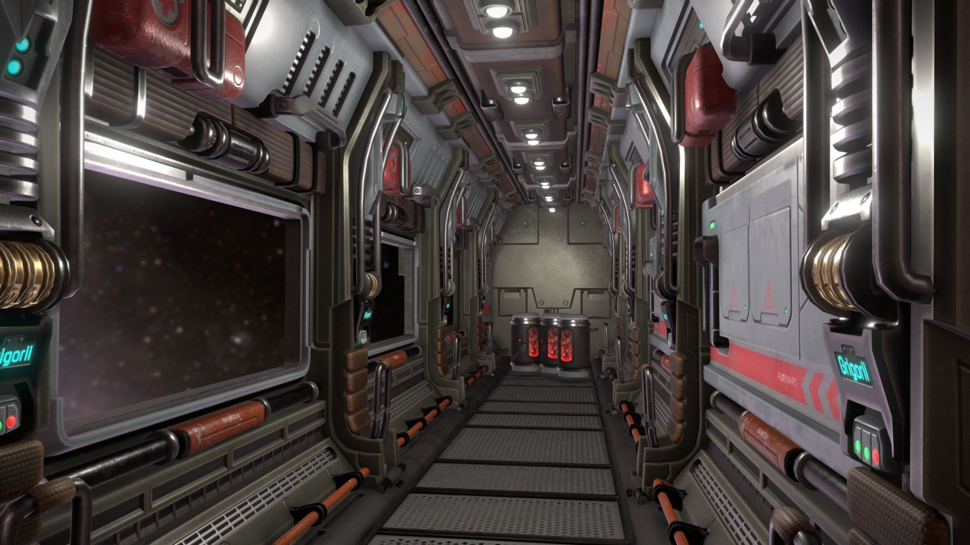 Scifi Corridor Challenge - Download Free 3D model by Grigorii Ischenko (@grigoriyarx) [1a734b6 ...