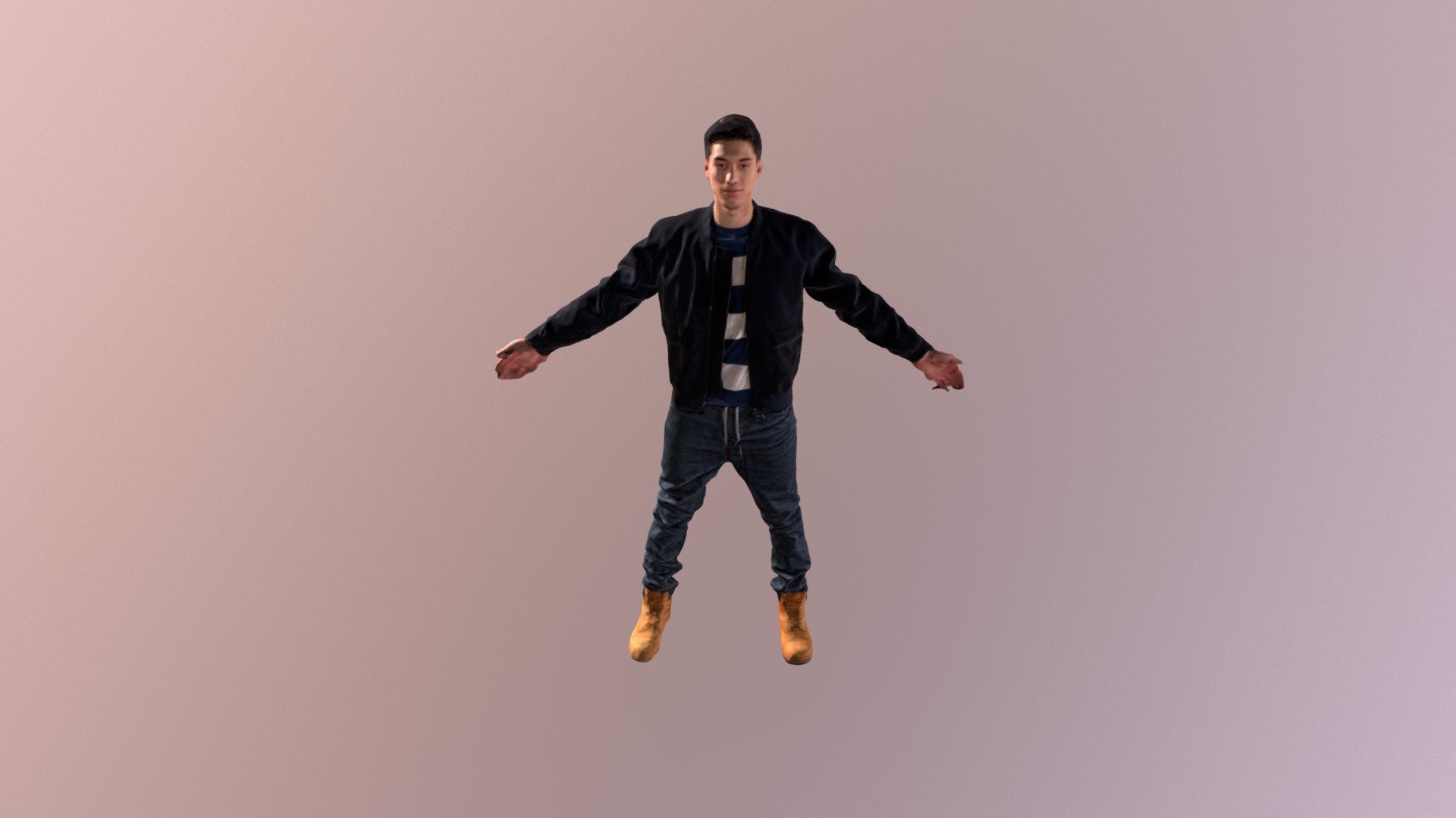 Stripes with Jacket V-Pose - 3D model by carbonemike [1a769ab] - Sketchfab