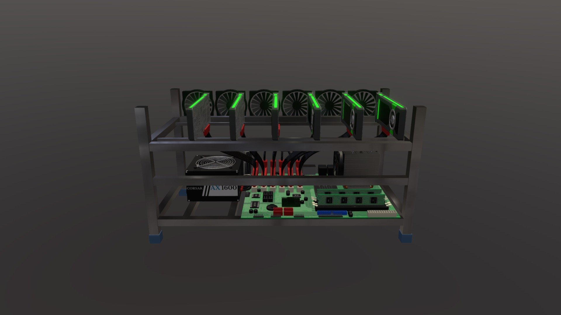 Mining rig - 3D model by achabot [1a7852a] - Sketchfab