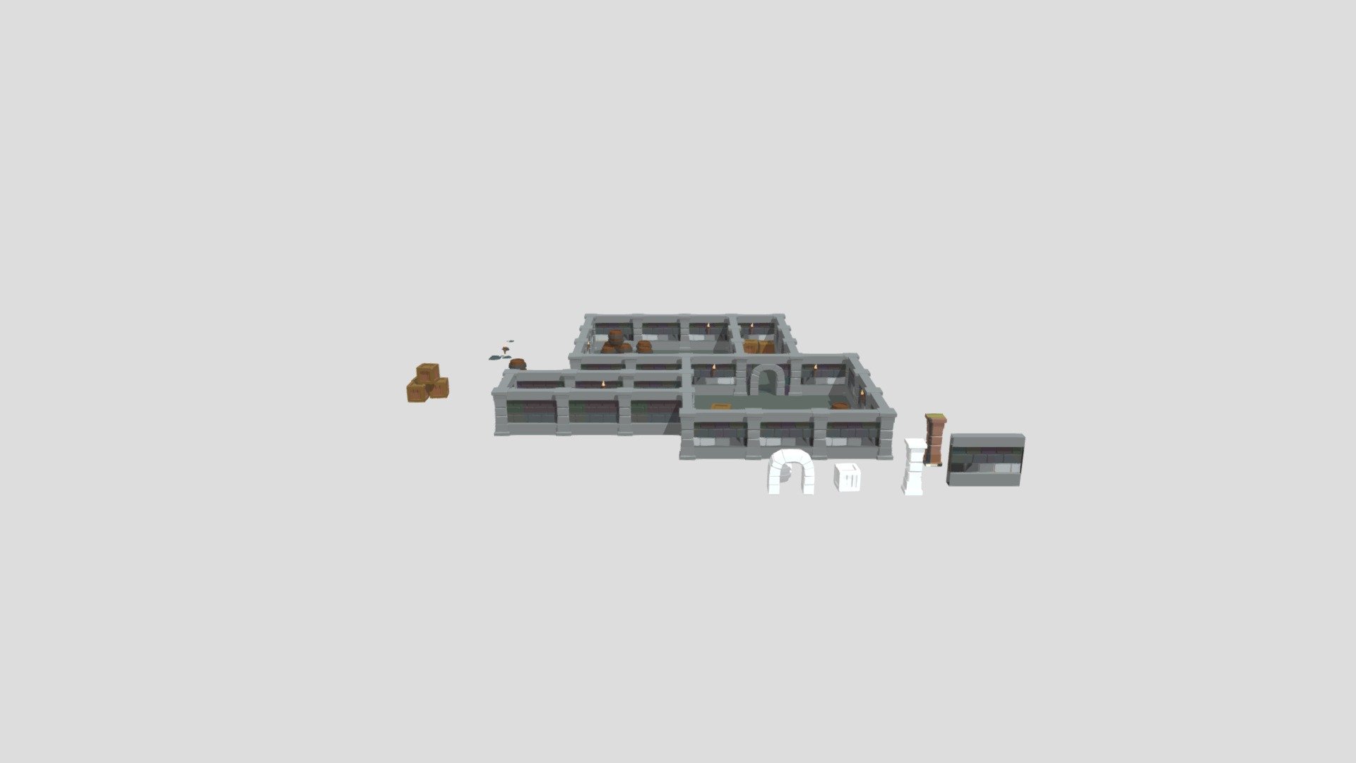 Modular Dungeon - 3D model by vaibhavpatil4240 [1a785a3] - Sketchfab