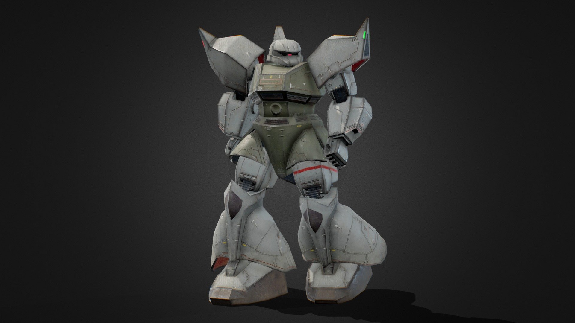 MS-14 Gelgoog & Beam Rifle figuration - 3D model by One Year War Mod ...