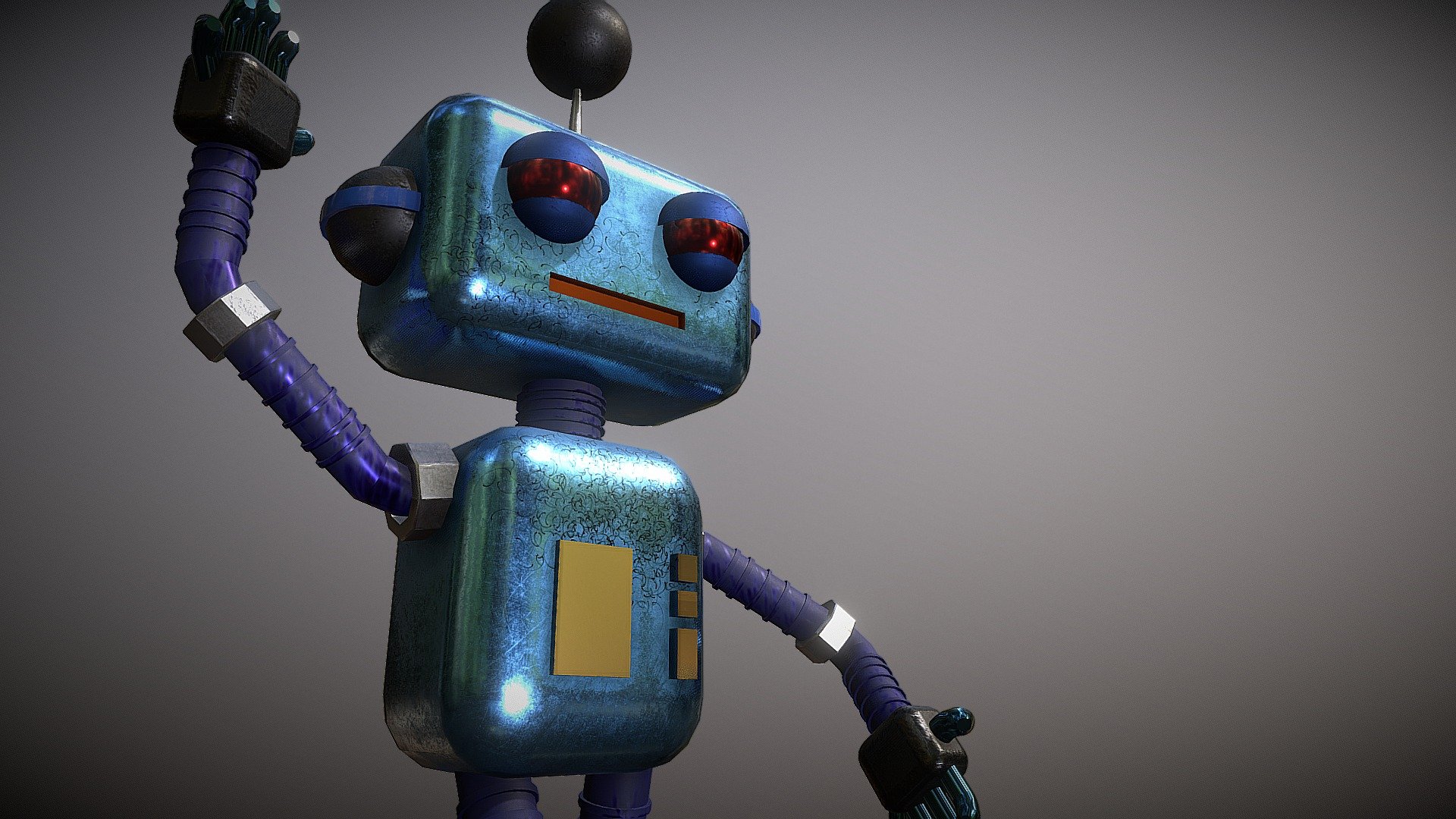 Bloblo the Robot - 3D model by Marion.Maurin [1a7d67b] - Sketchfab