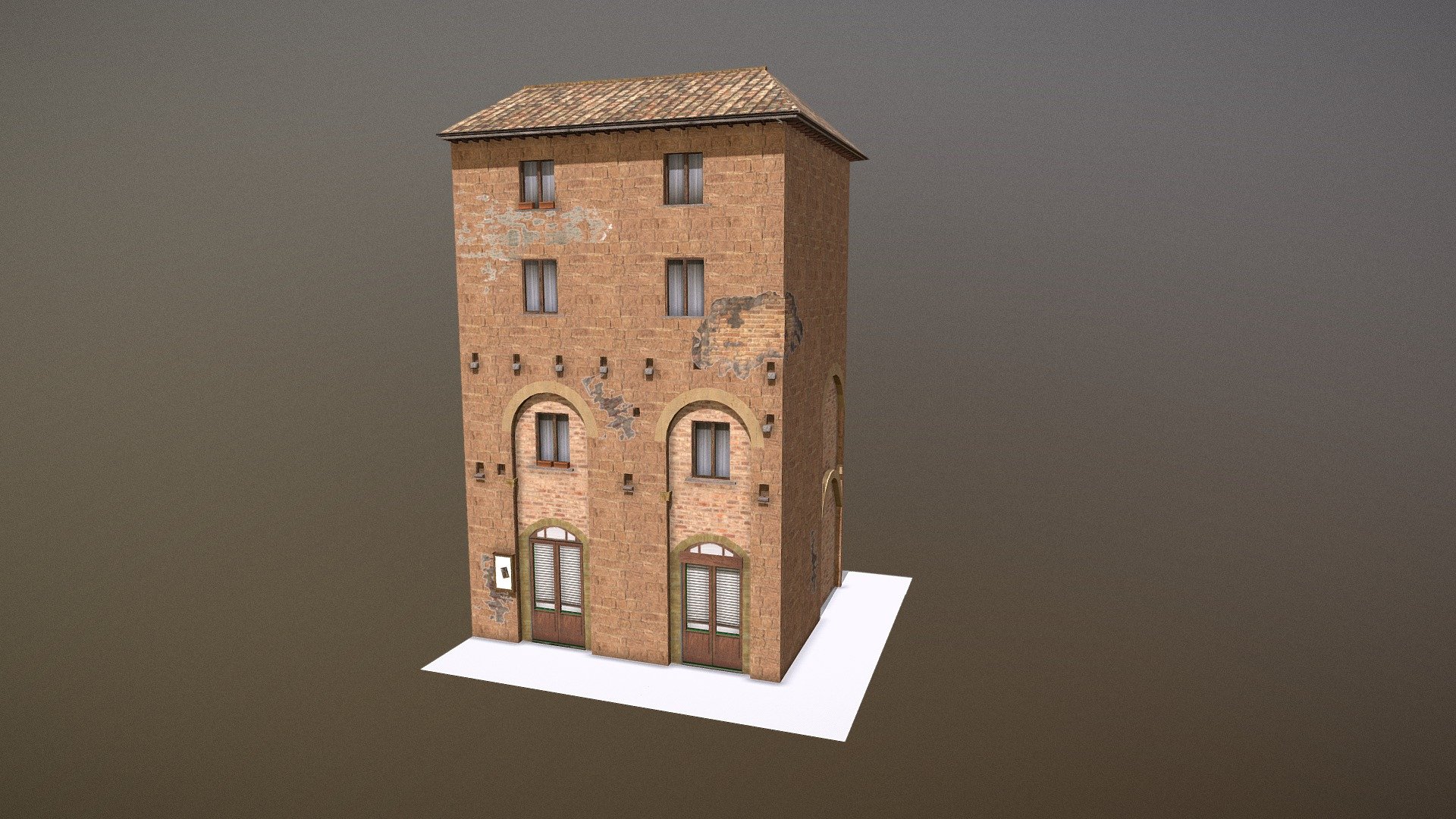 3D Low Poly - Italian house - 3D model by DenisU [1a7eb70] - Sketchfab