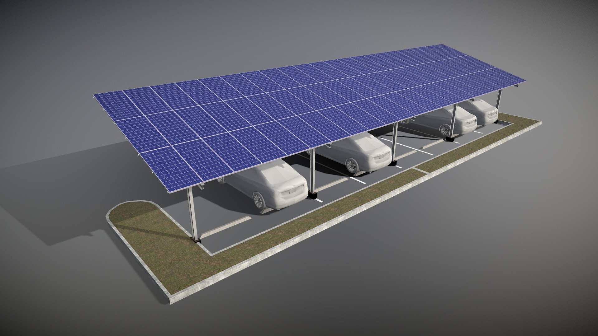 Solar carport - Buy Royalty Free 3D model by Jinda (@jindaarch ...