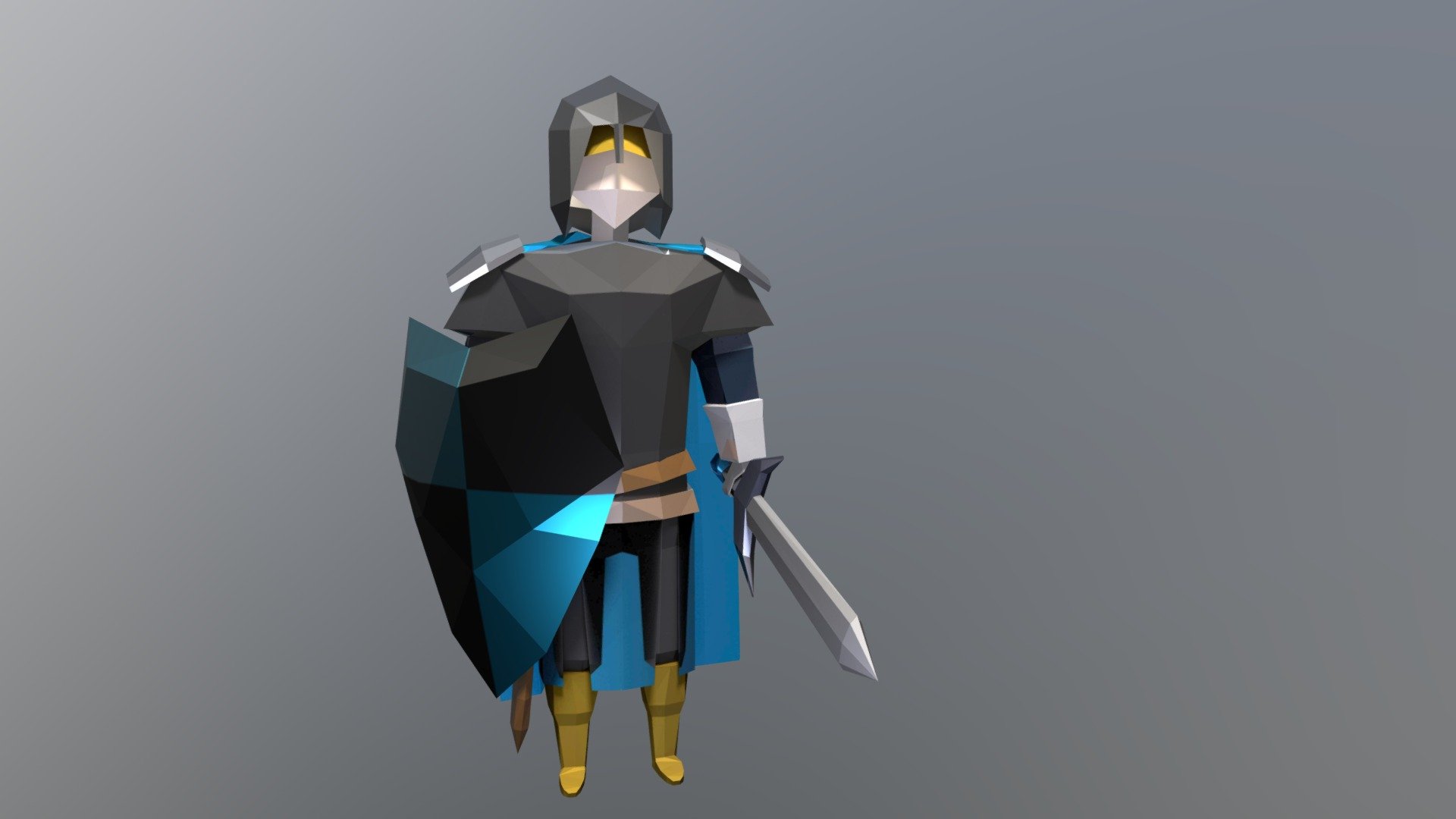 LP knight [sword and shield] - 3D model by N3shi [1a850ff] - Sketchfab