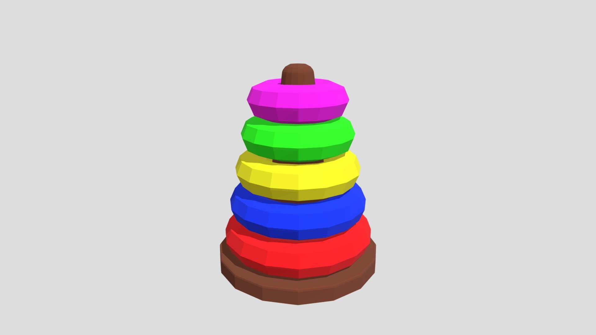 Simplistic Children's Ring Stacker - Download Free 3D model by ...