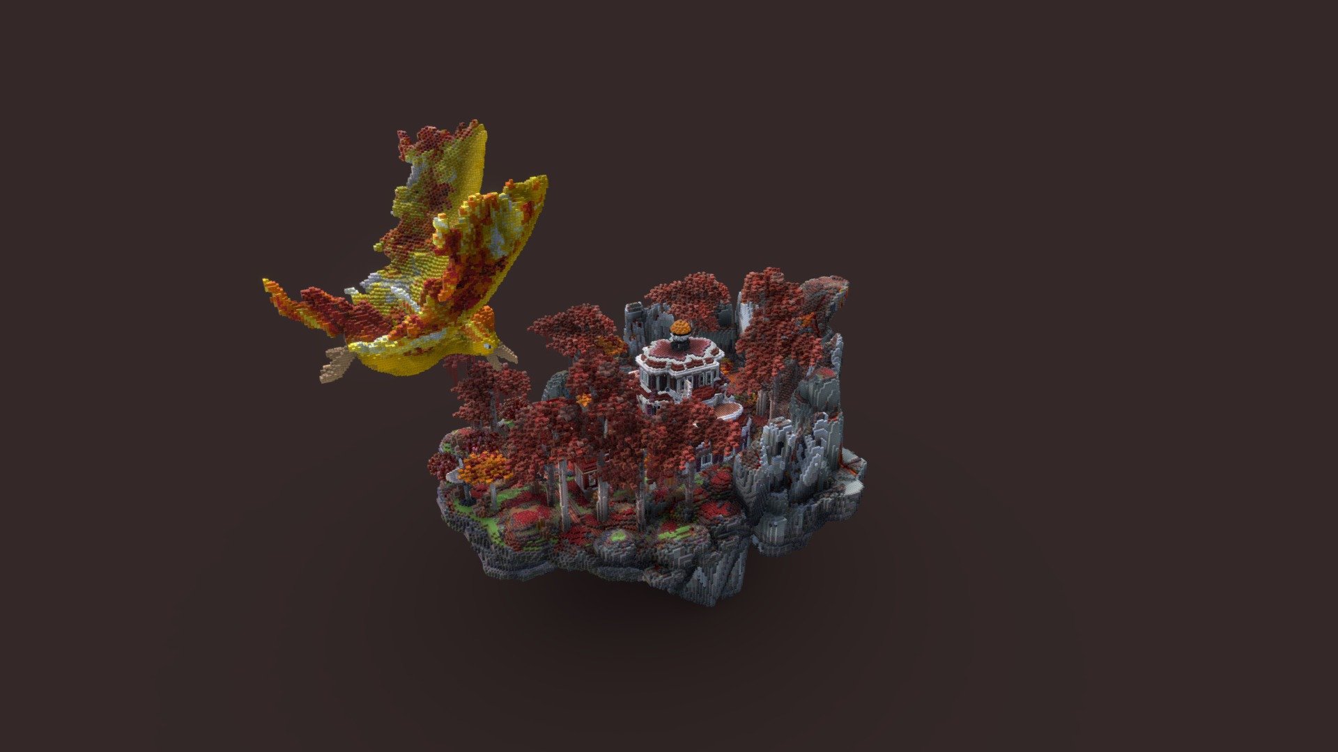 Fire Pixelmon Gym - 3D model by BreadBuilds [1a89c60] - Sketchfab