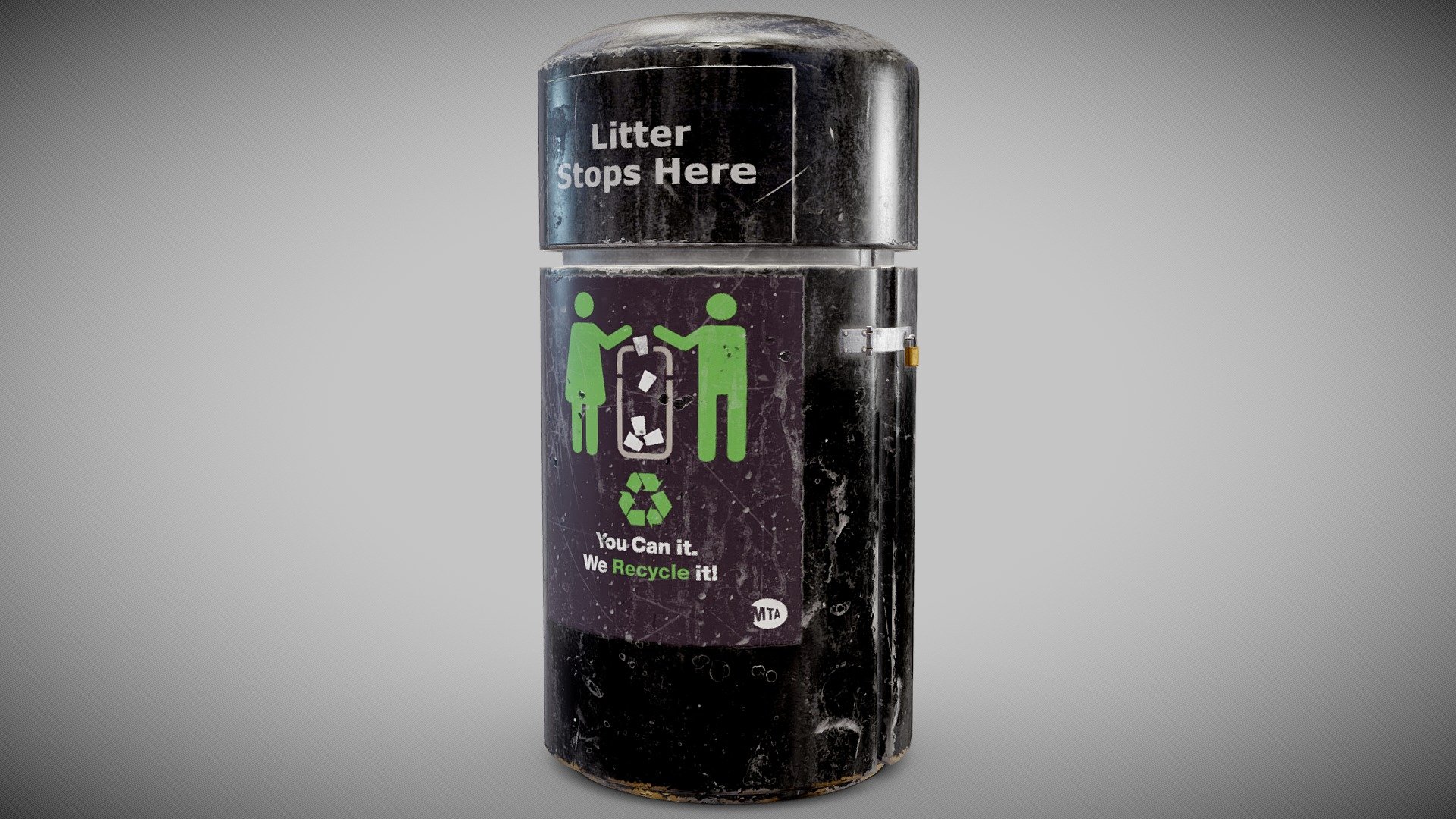 Worn down Trash can - Download Free 3D model by Wille Evensson ...